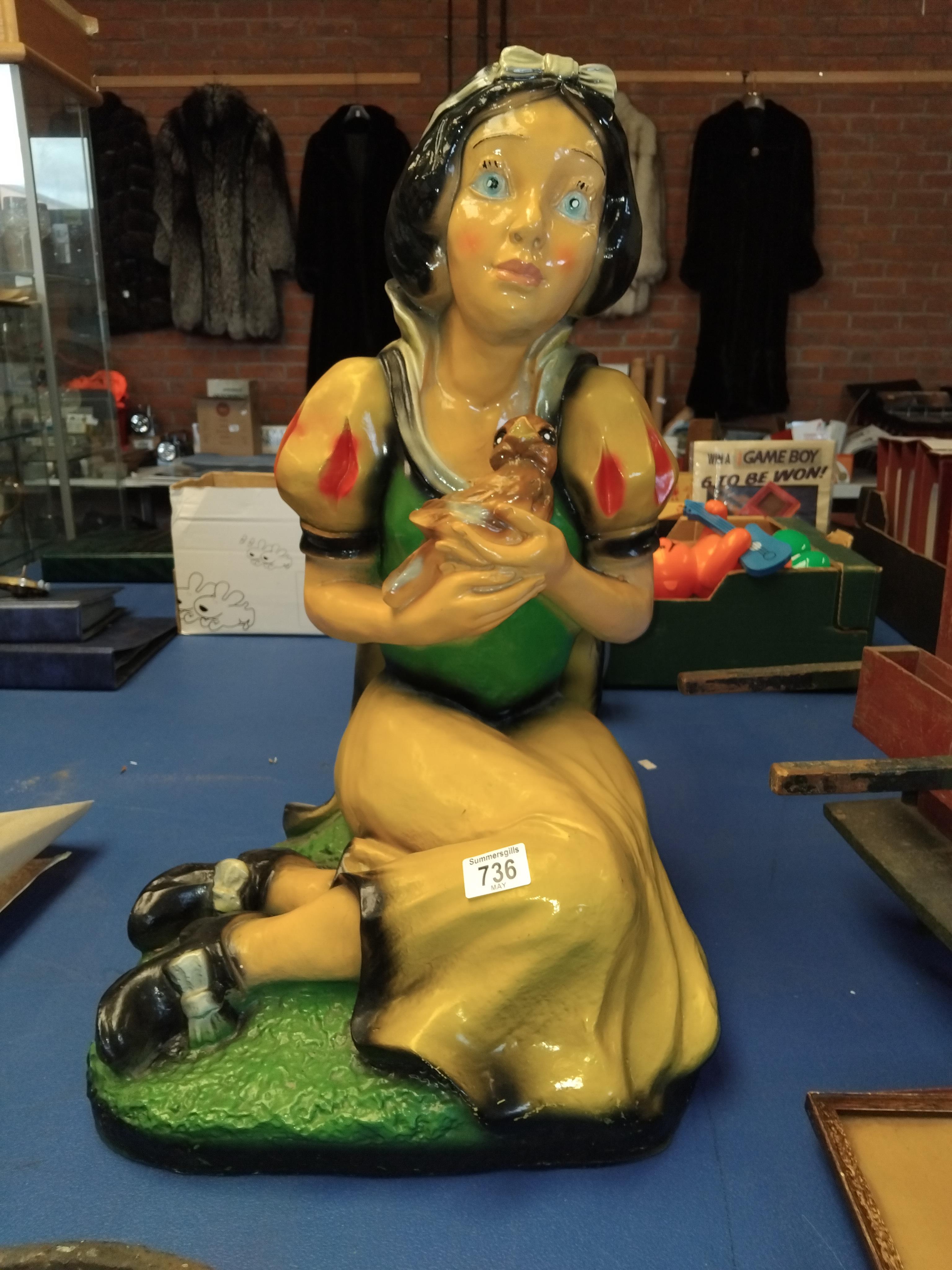Vintage Snow White seated figure 65cm height