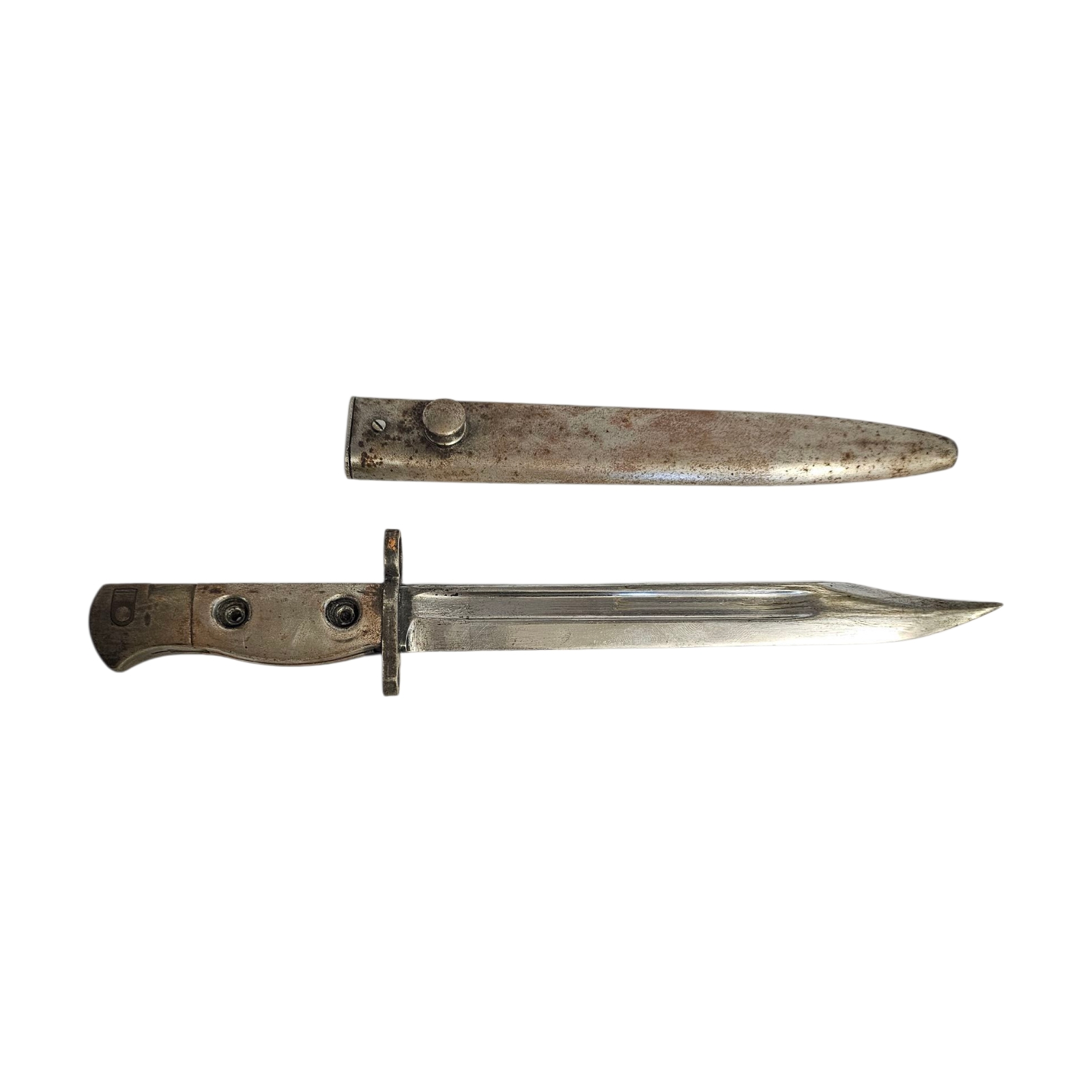 A BRITISH L1A4 SLR BAYONET AND SCABBARD.(32cm)Condition: some very ...