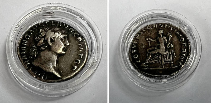 TROJAN 103-111 SILVER DENARIUS ROMAN EMPIRE COIN