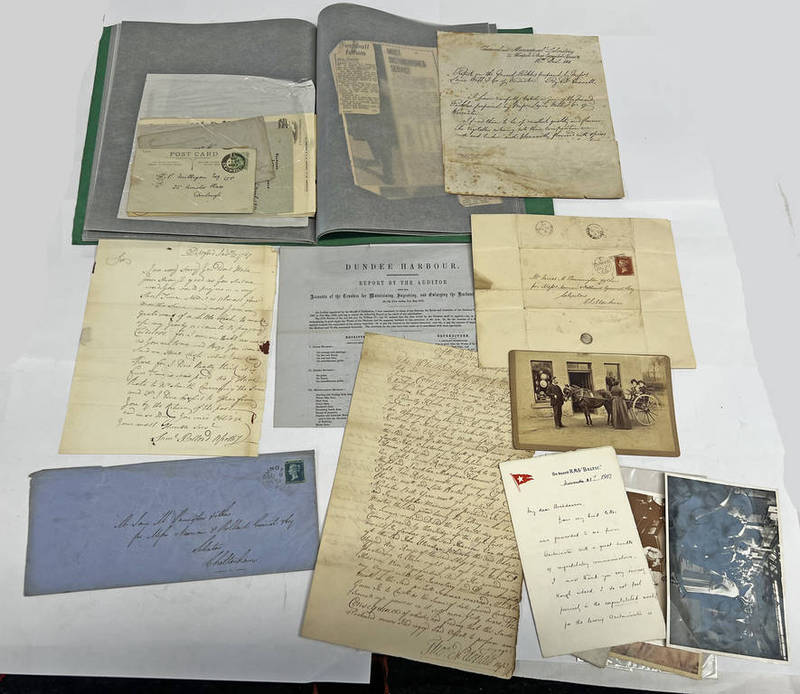 18TH CENTURY LETTERS TO INCLUDE 1743 MILLNE OF DYSART, 1765-67 RUM ...
