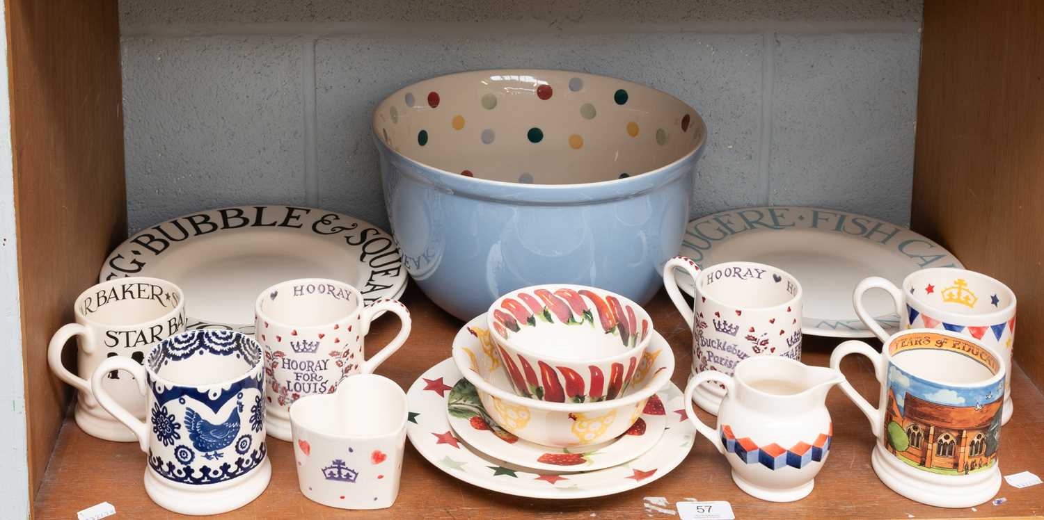 Emma Bridgewater Pottery, including polka dot mixing bowl, black toast ...