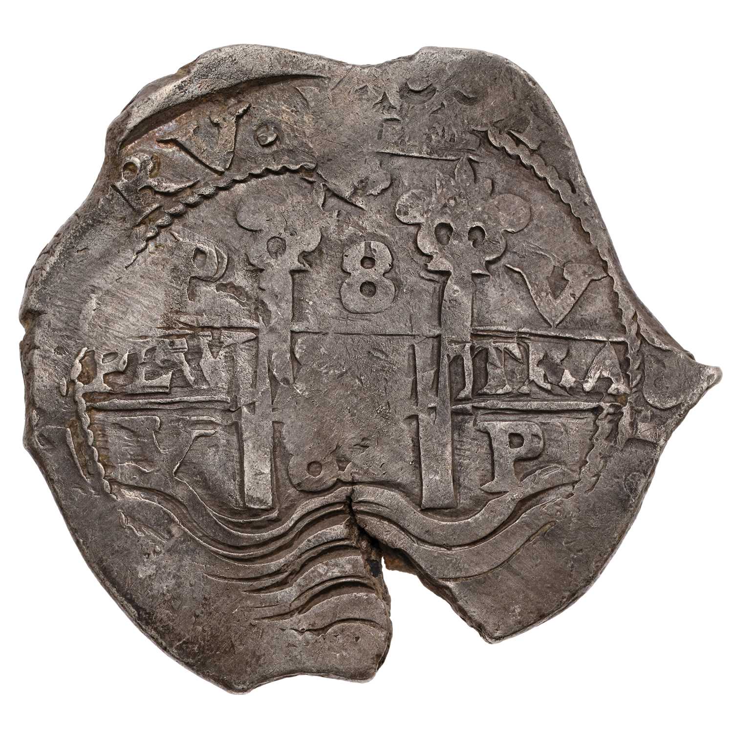 Spanish Empire, Bolivia, 'Cob' 8 Reales 1682, Charles II, Potosi mint ...
