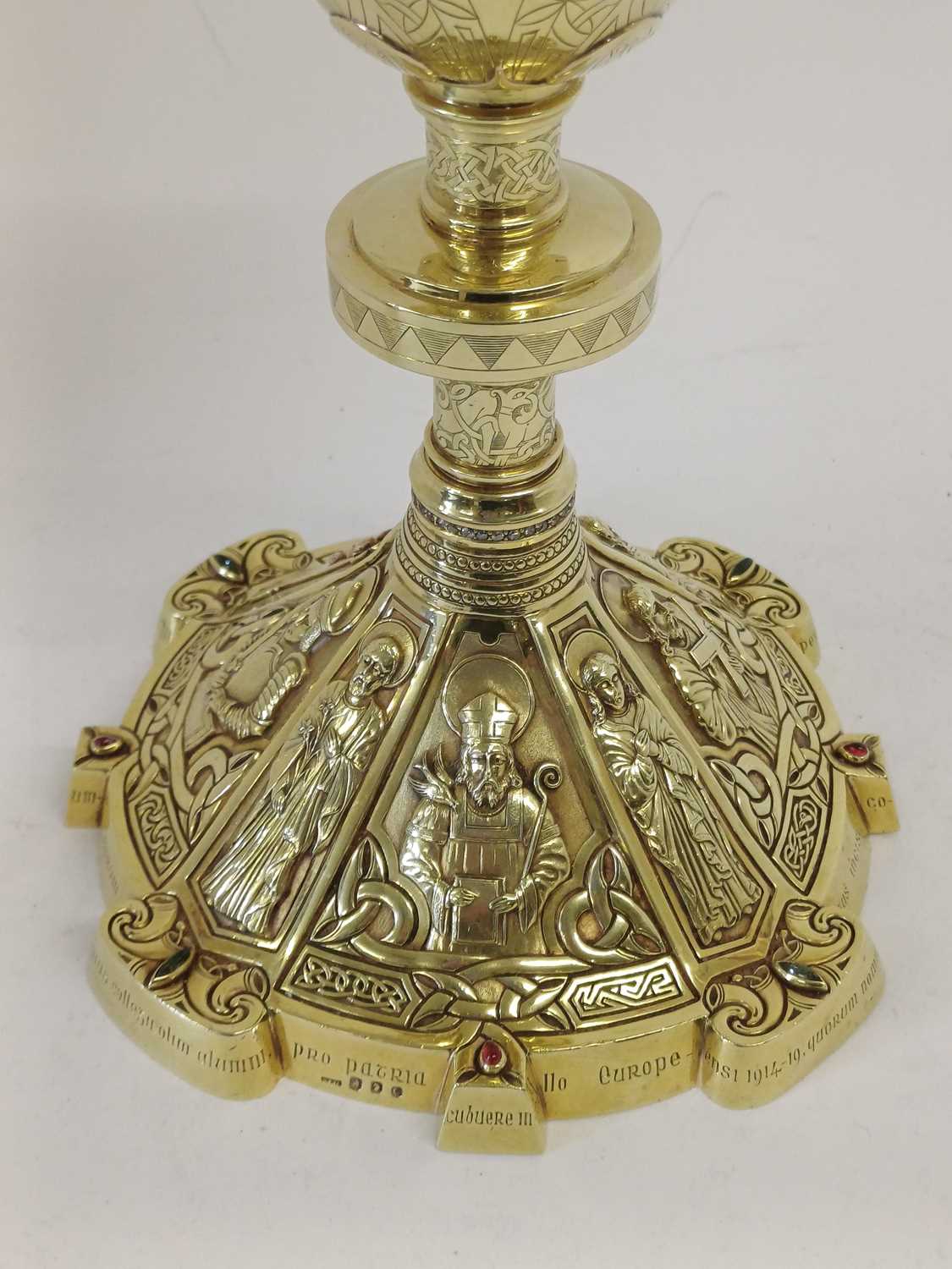An Important George V Irish 'Gem'-Set Gold Chalice, by Edmond Johnson ...