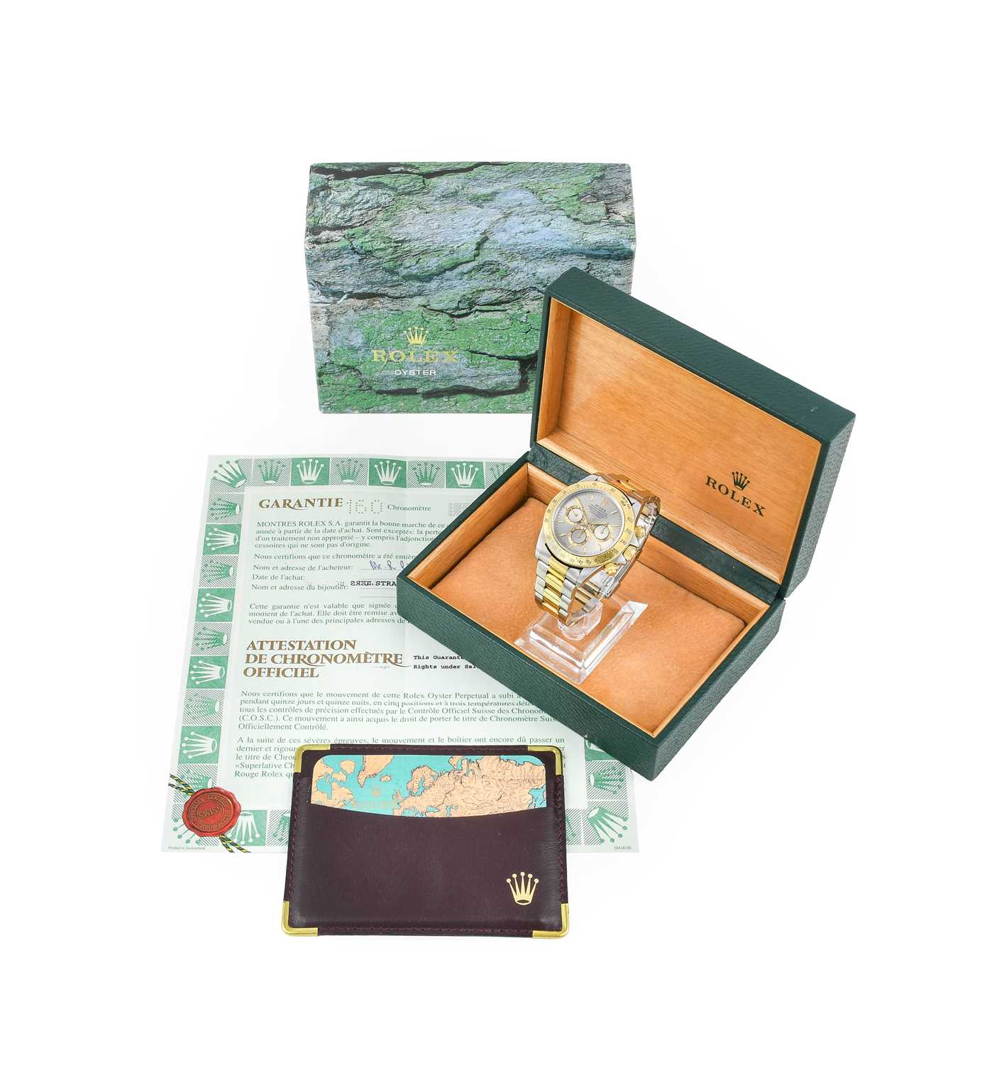 Rolex: A Good Steel and Gold Automatic Chronograph Wristwatch, signed ...