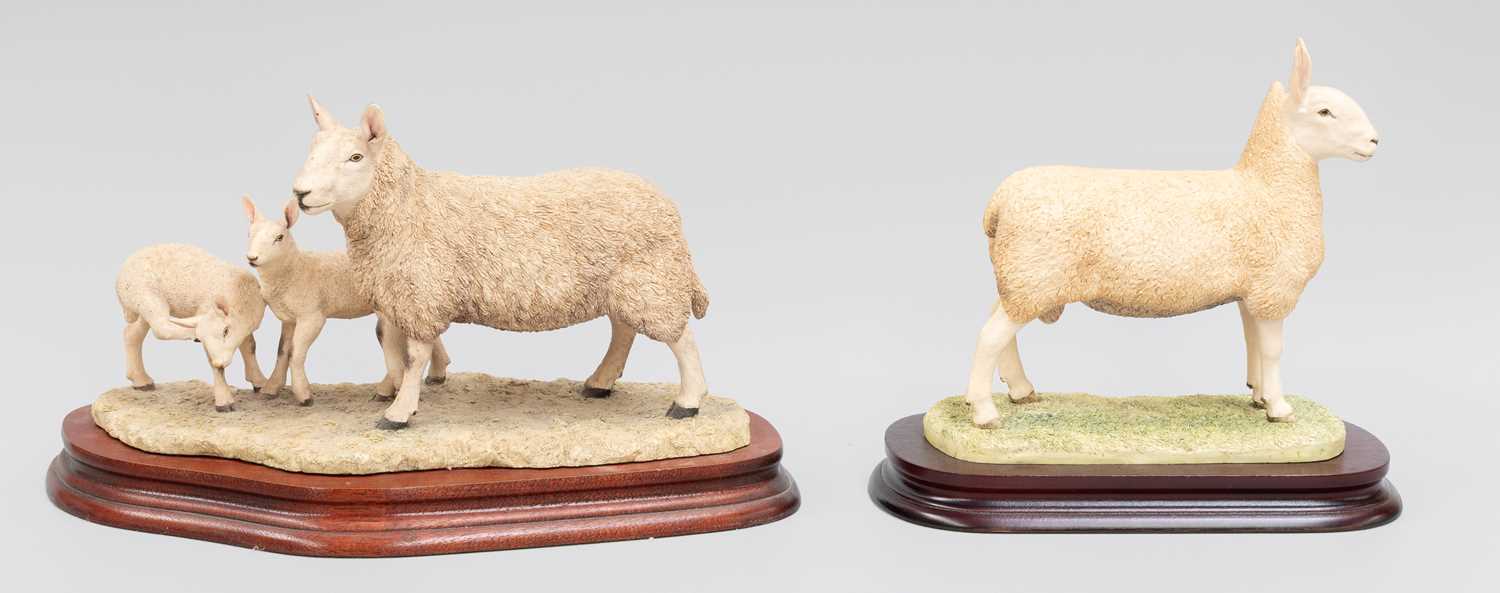 Border Fine Arts 'North Country Cheviot Ewe With Scotch Half Bred Lamb ...