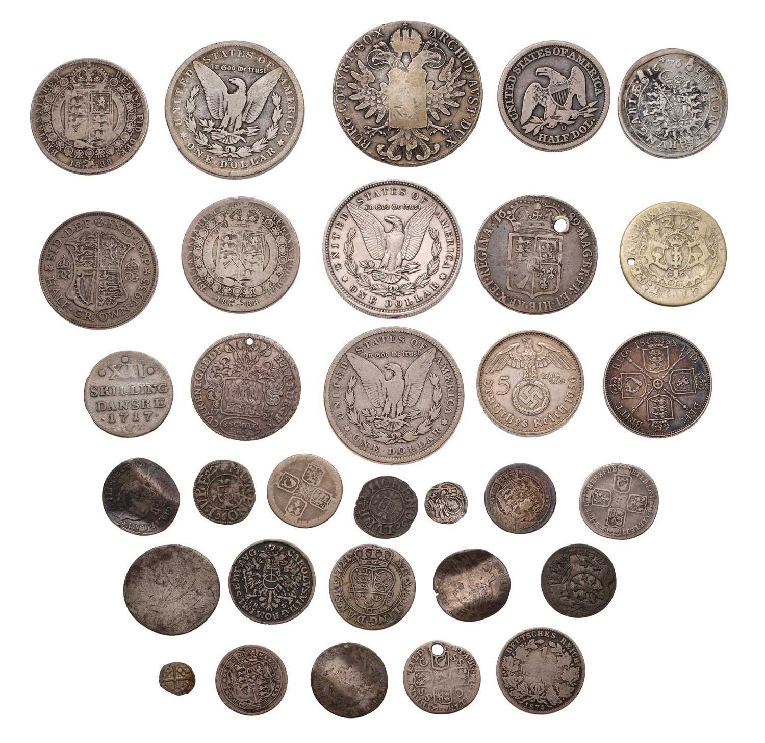 Mixed British and World Silver Coins, to include; an assortment of ...