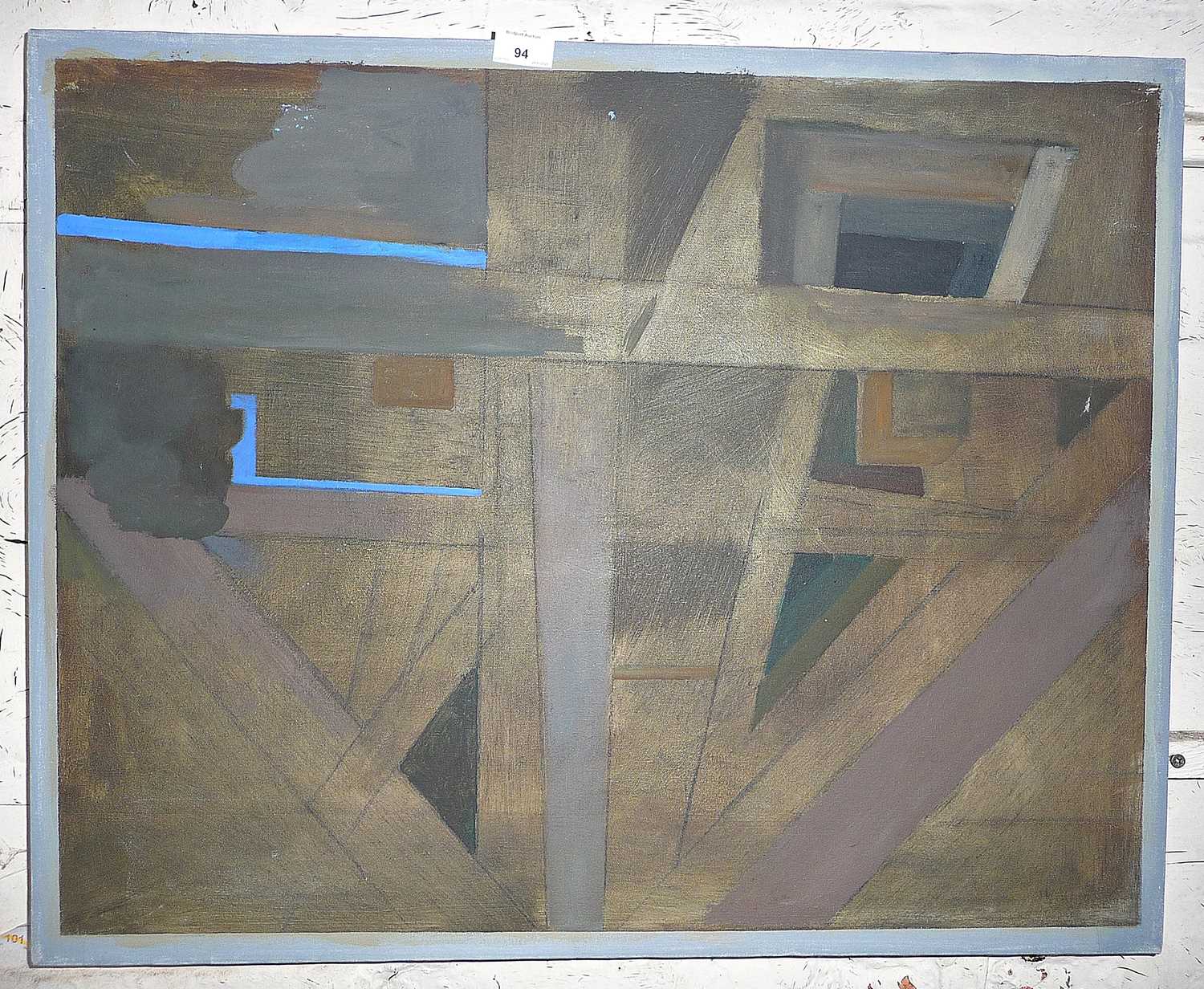 Robin RAE (1928-2019) abstract oil on canvas 24" x 30" signed verso