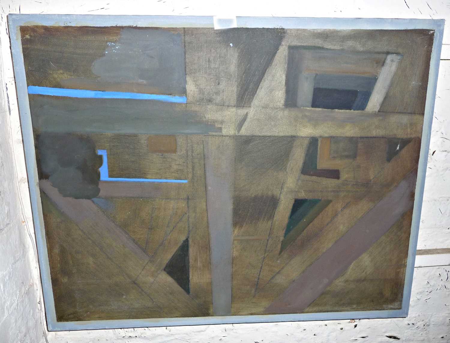 Robin RAE (1928-2019) abstract oil on canvas 24" x 30" signed verso
