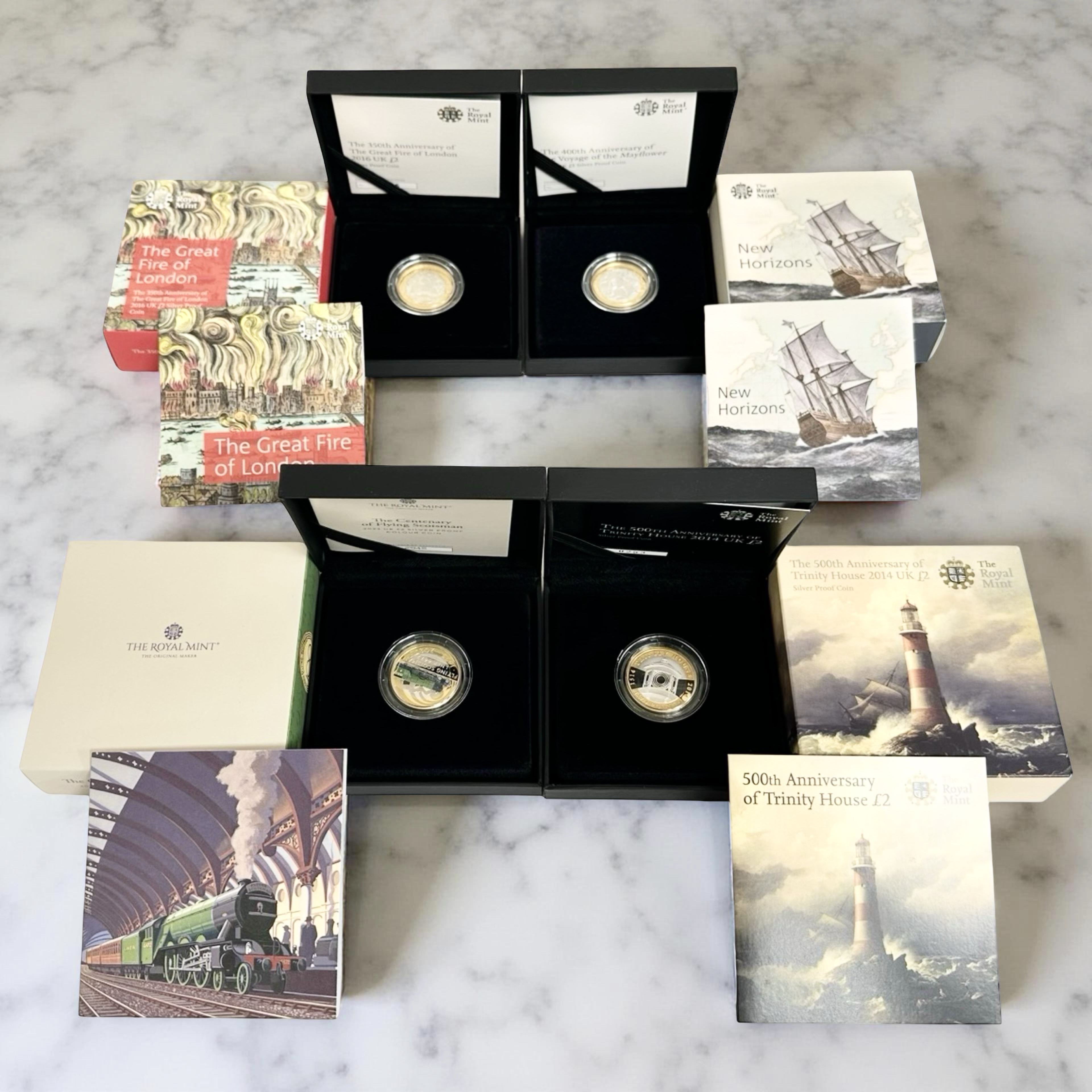 The Royal Mint : A Collection of four £2 Silver Proof Coins - The 500 ...