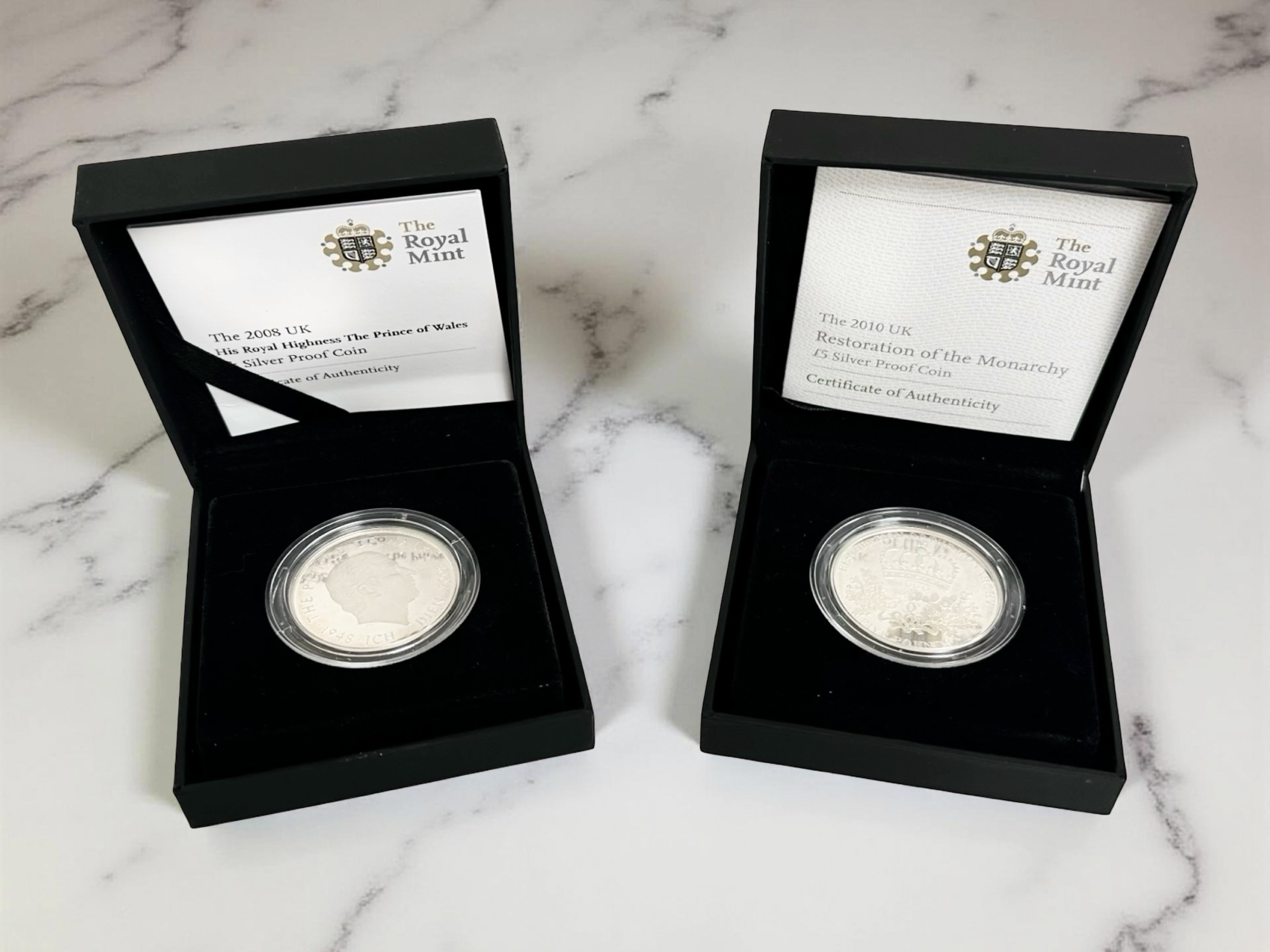 The Royal Mint : Two £5 Silver Proof Coins - His Royal Highness The ...