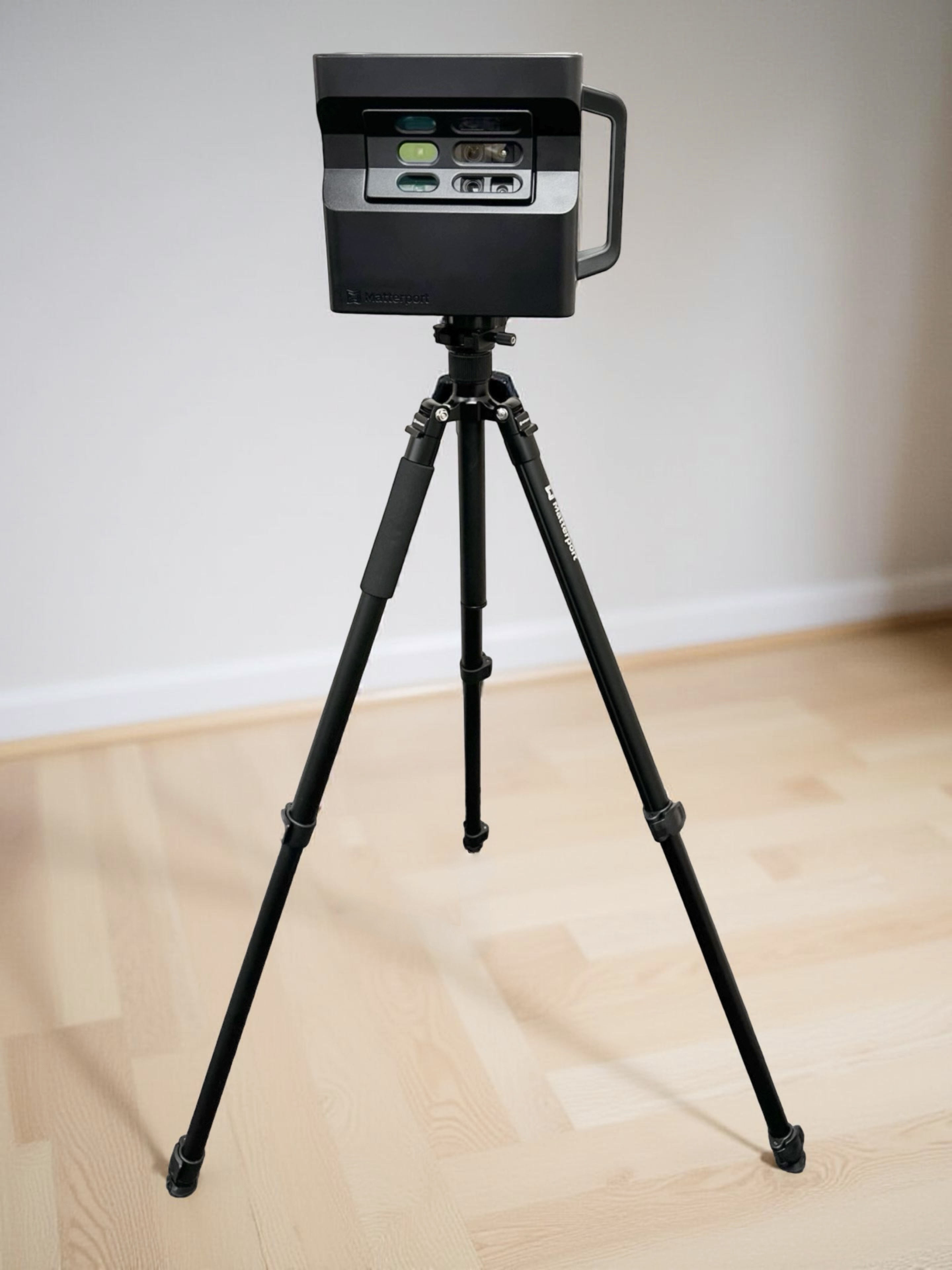 A Matterport Pro 2 3D scanning camera, with tripod, charger and other ...