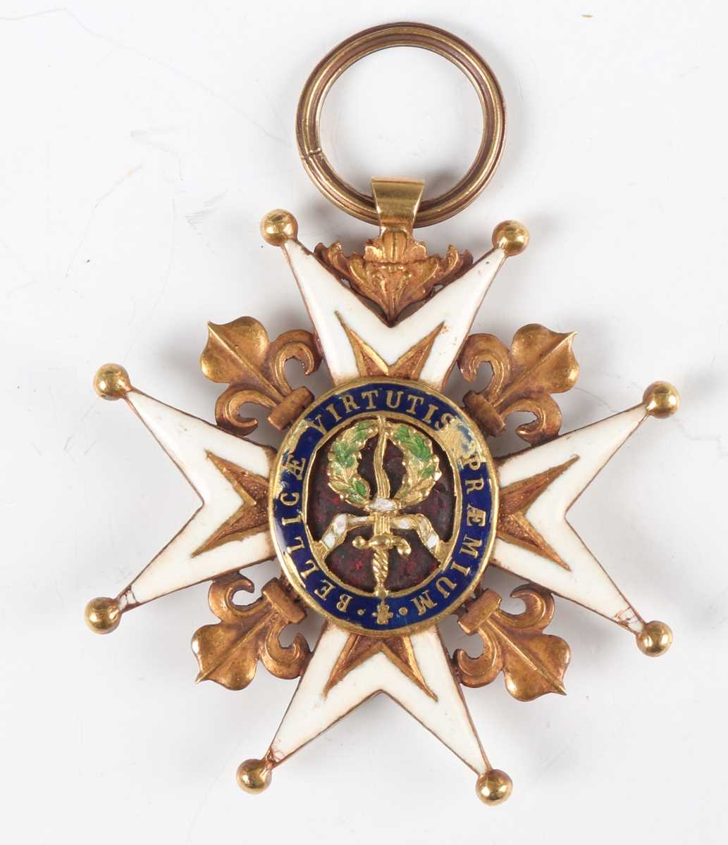 A French gold and enamel Royal and Military Order of St. Louis, Knight ...
