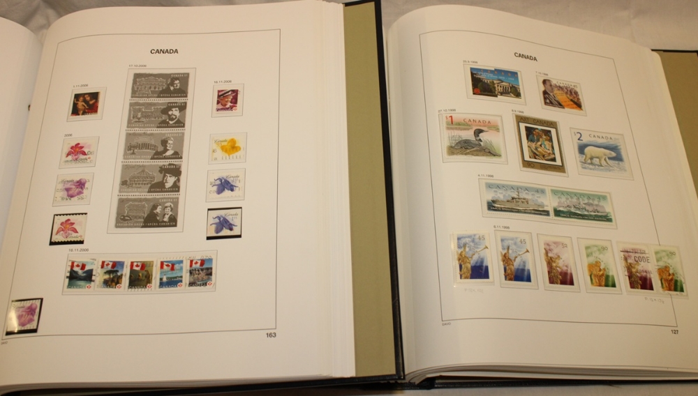Two boxed albums containing a collection of Canada stamps, mainly mint