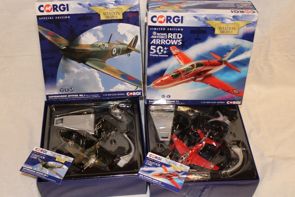 Two Corgi Aviation Archive mint and boxed aircraft - Red Arrows Hawk T1 ...