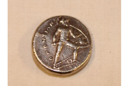 An ancient Greek 369-338BC silver stater, reverse Ajax sword, shield ...
