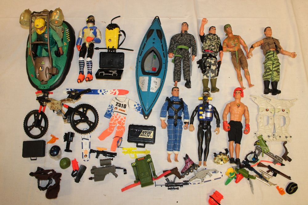 A selection of various Action Man figures and accessories