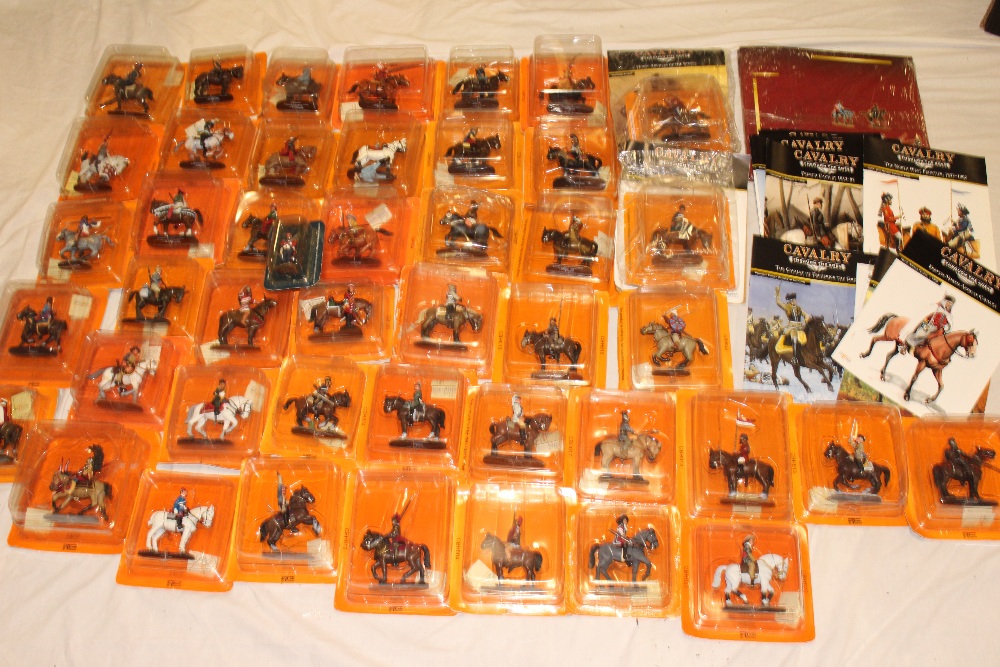 A large selection of Del Prado Cavalry soldiers and figures on horseback