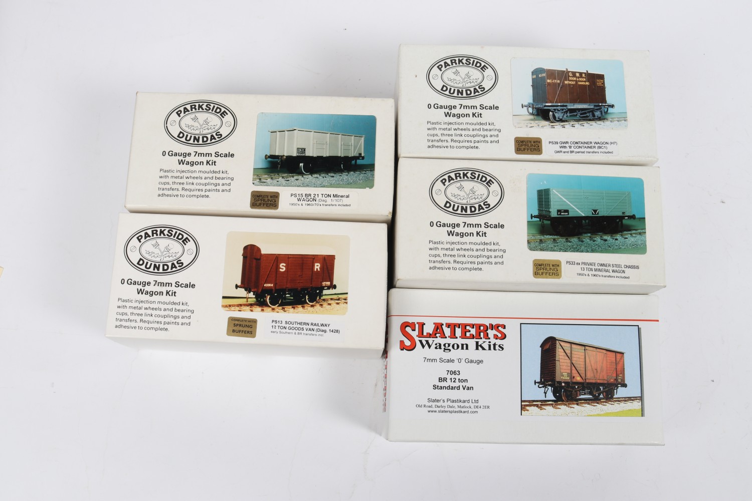 5 Parkside Dundas O gauge/7mm scale wagon kits. PS13 Southern Railway ...