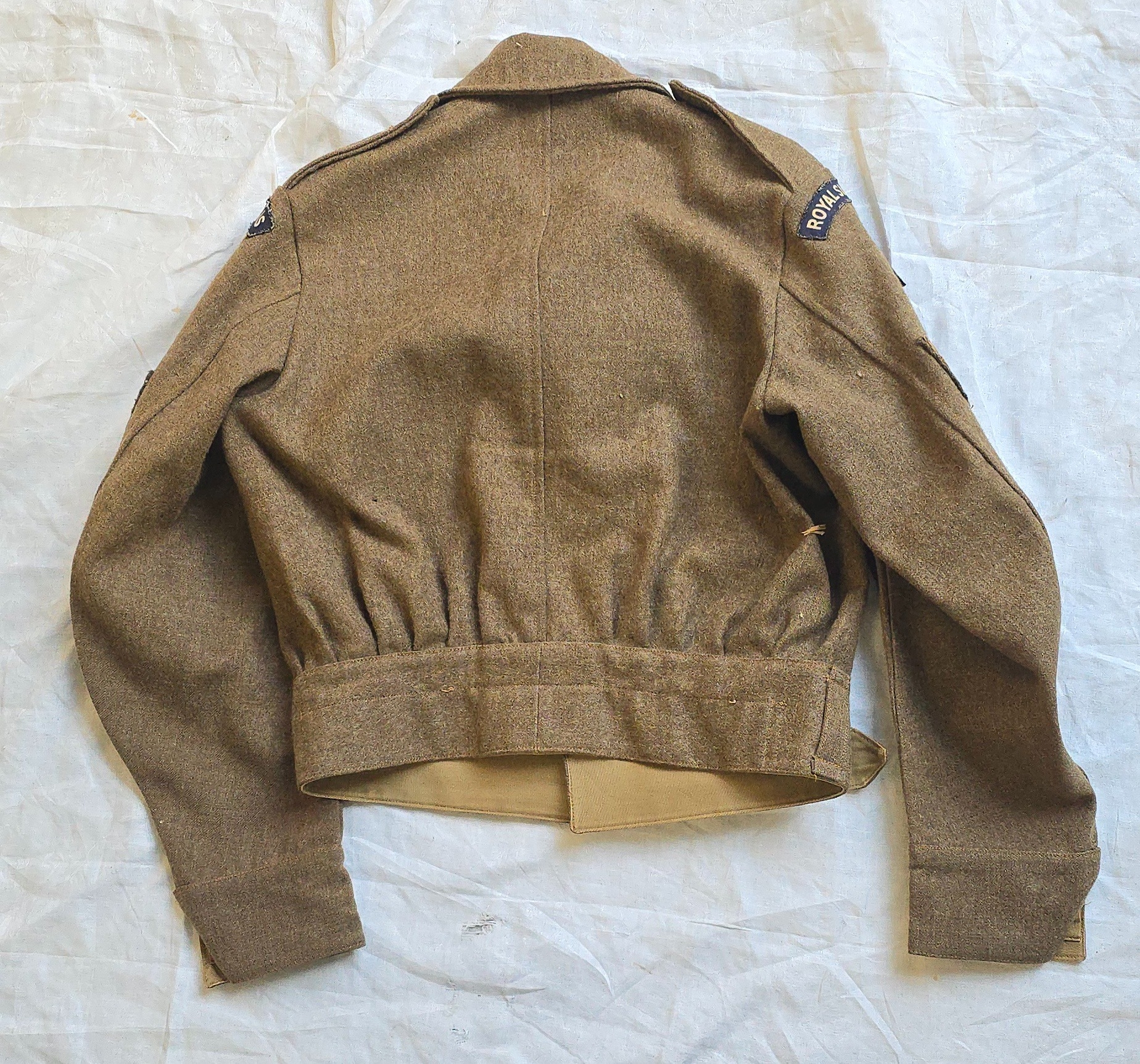 WW2 British 37 pattern battle dress Dated 1942 Royal Signals badged ...