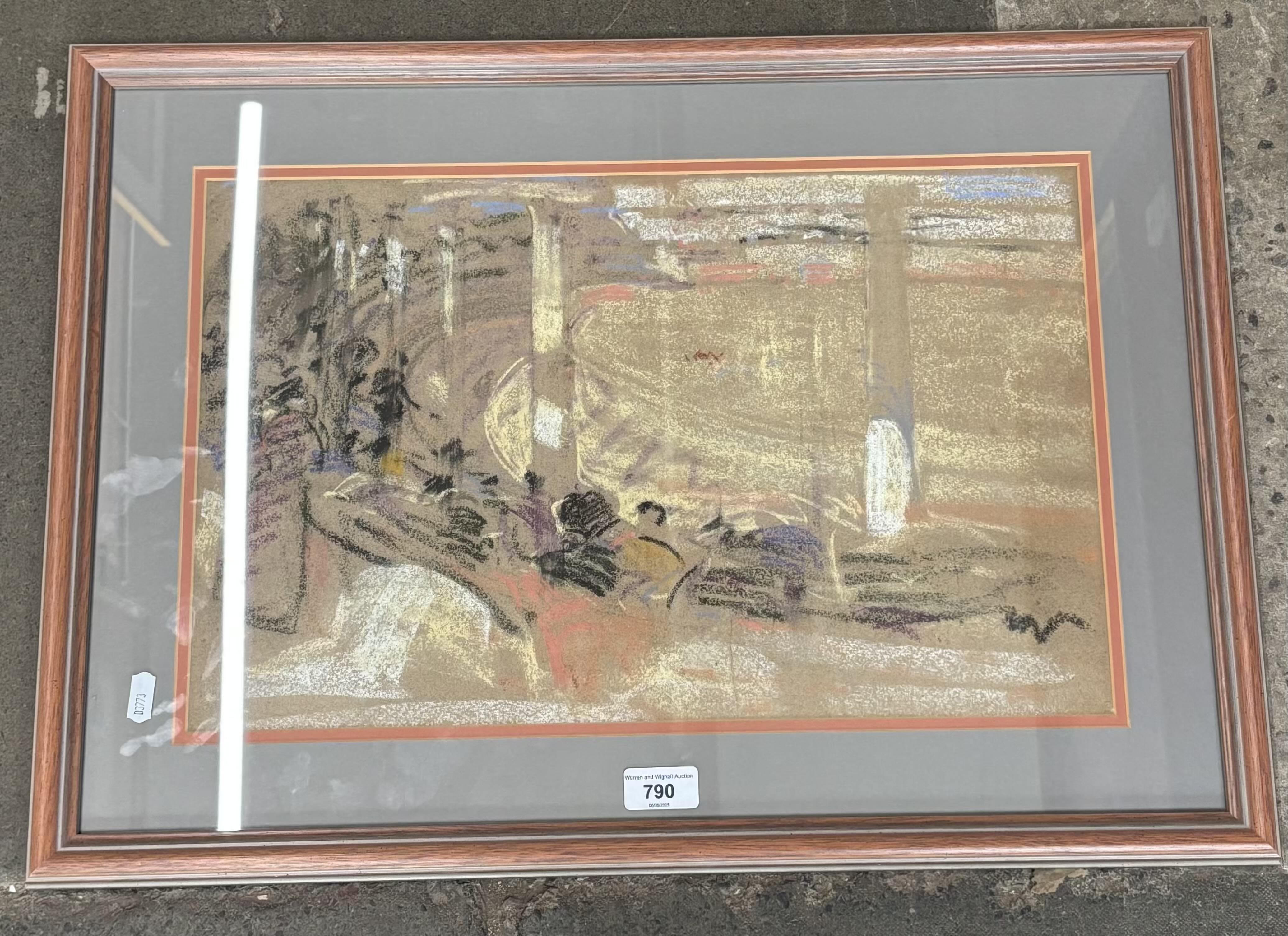 20th century school, pastel drawing depicting a bullring, 48cm x 30.5cm ...