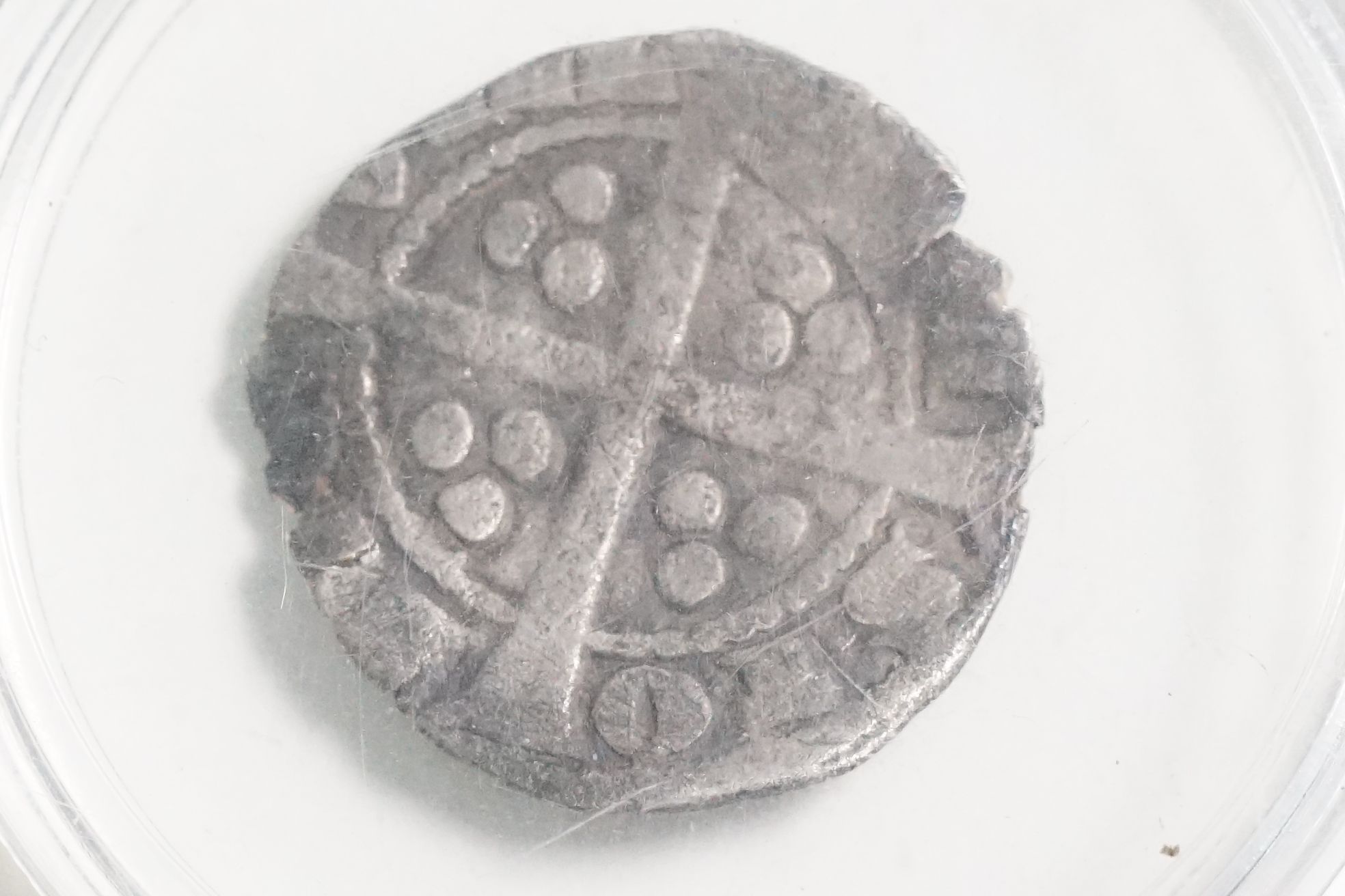 A British Medieval King Henry VII hammered silver half penny coin ...