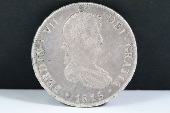 A Spain / Spanish Bolivia Ferdinand VII 1815 silver 8 Reales coin ...