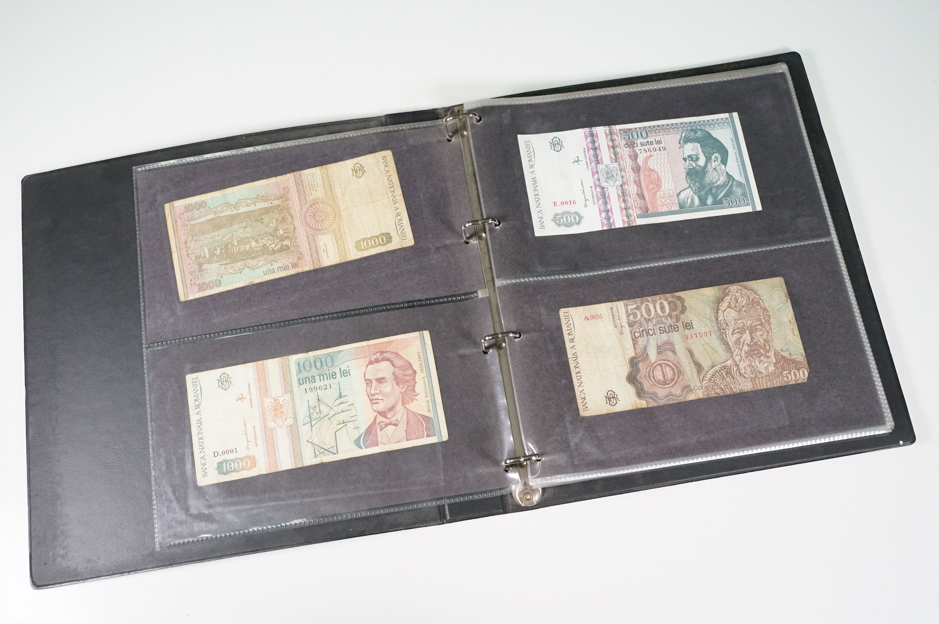 A collection of United Kingdom and World Banknotes within a collectors ...