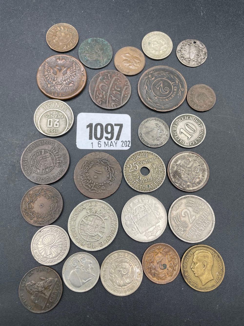Assorted foreign coins