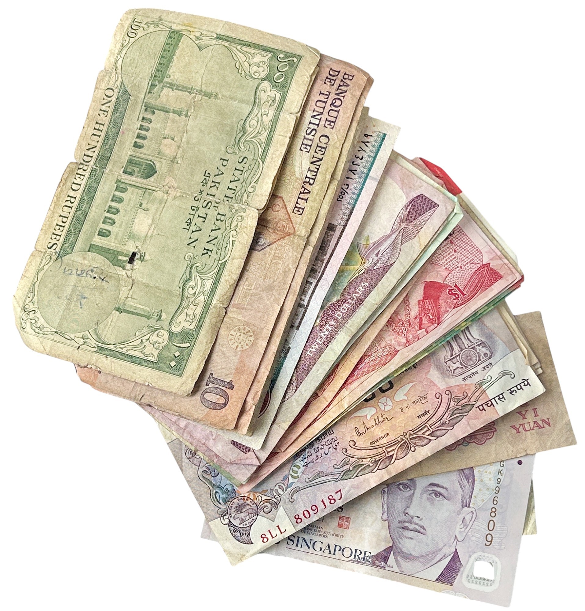 A large collection of antique Polish paper currency, tokens etc ...