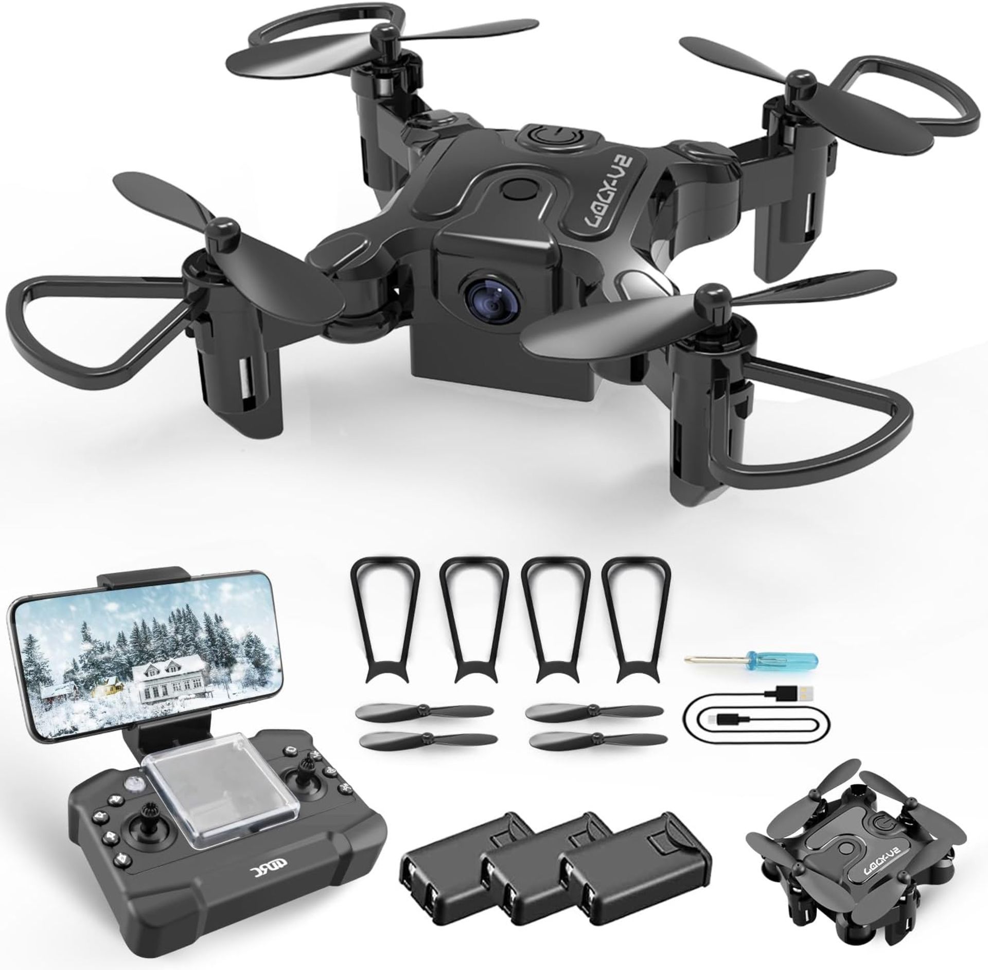 TRADE LOT 5 X 4DRC Mini Drone with 720p Camera for Kids and Adults RRP ...