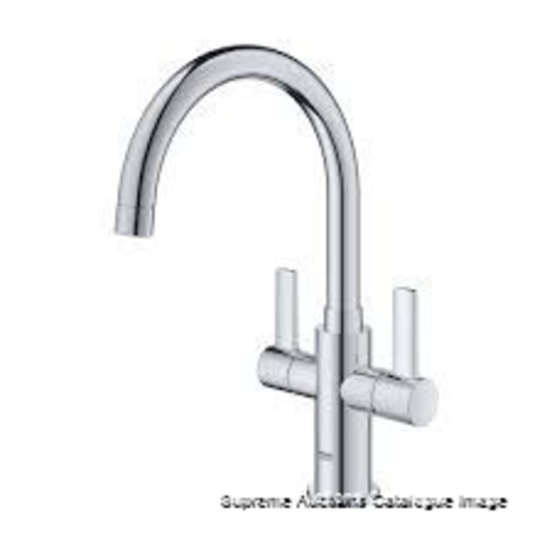 Grohe Start Chrome-plated Kitchen Twin lever Tap. - R13.8. RRP £145.00.