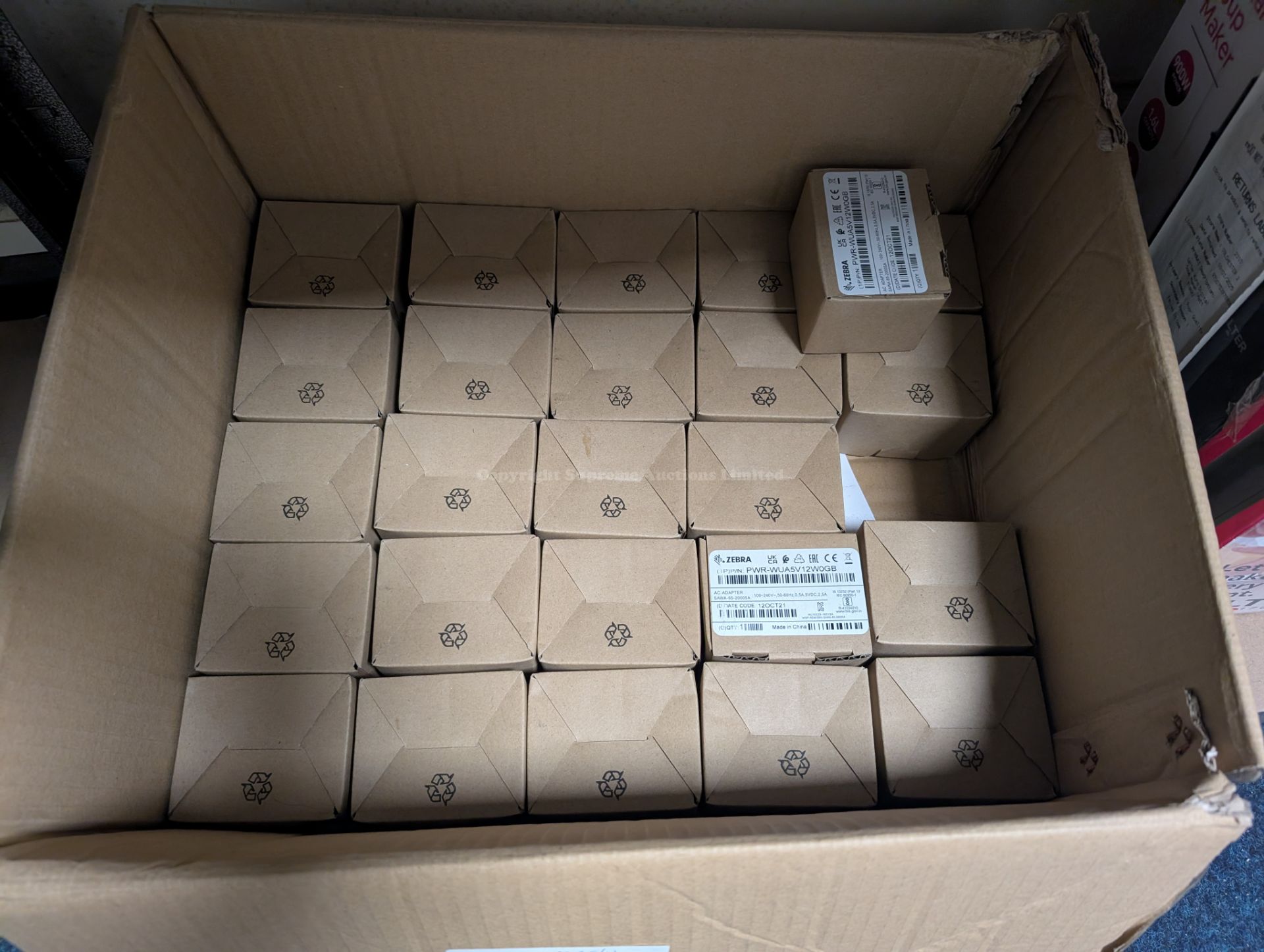 25x BRAND NEW ZEBRA AC ADAPTERS. (LEBR)