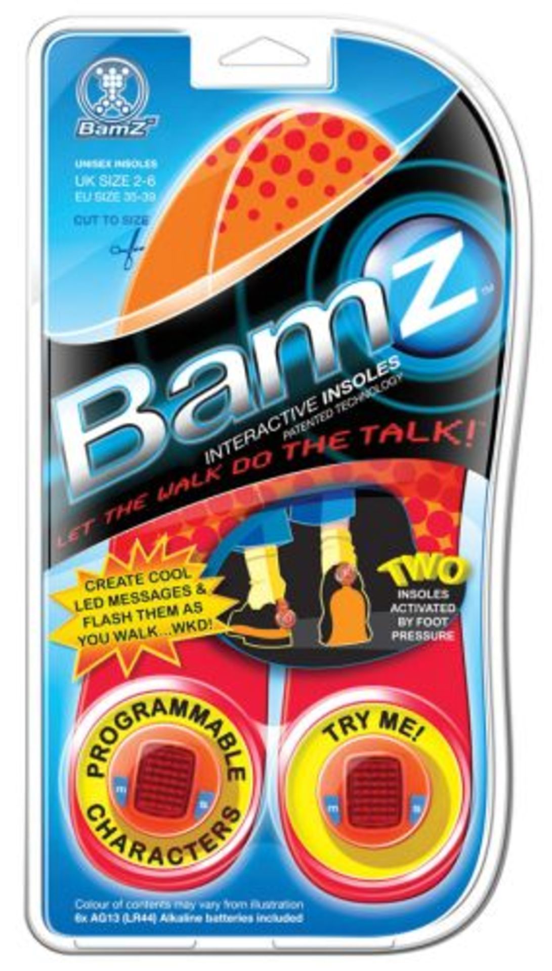 100 X BRAND NEW Bamz Interactive Insoles for shoes Let the Walk do the ...