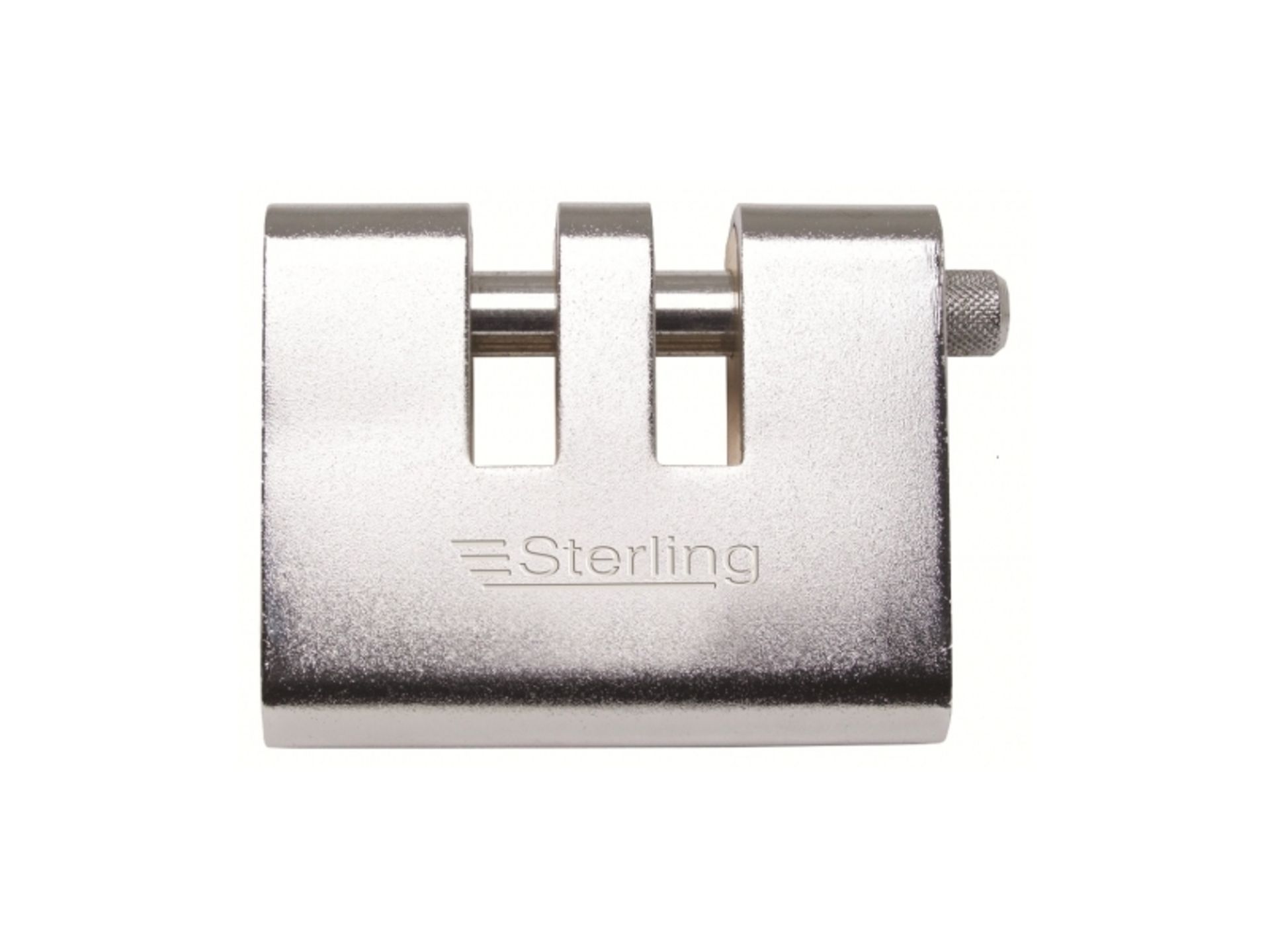 BRAND NEW STERLING 91MM ARMOURED STEEL SHUTTER LOCK DOUBLE SLOTTED. RRP ...