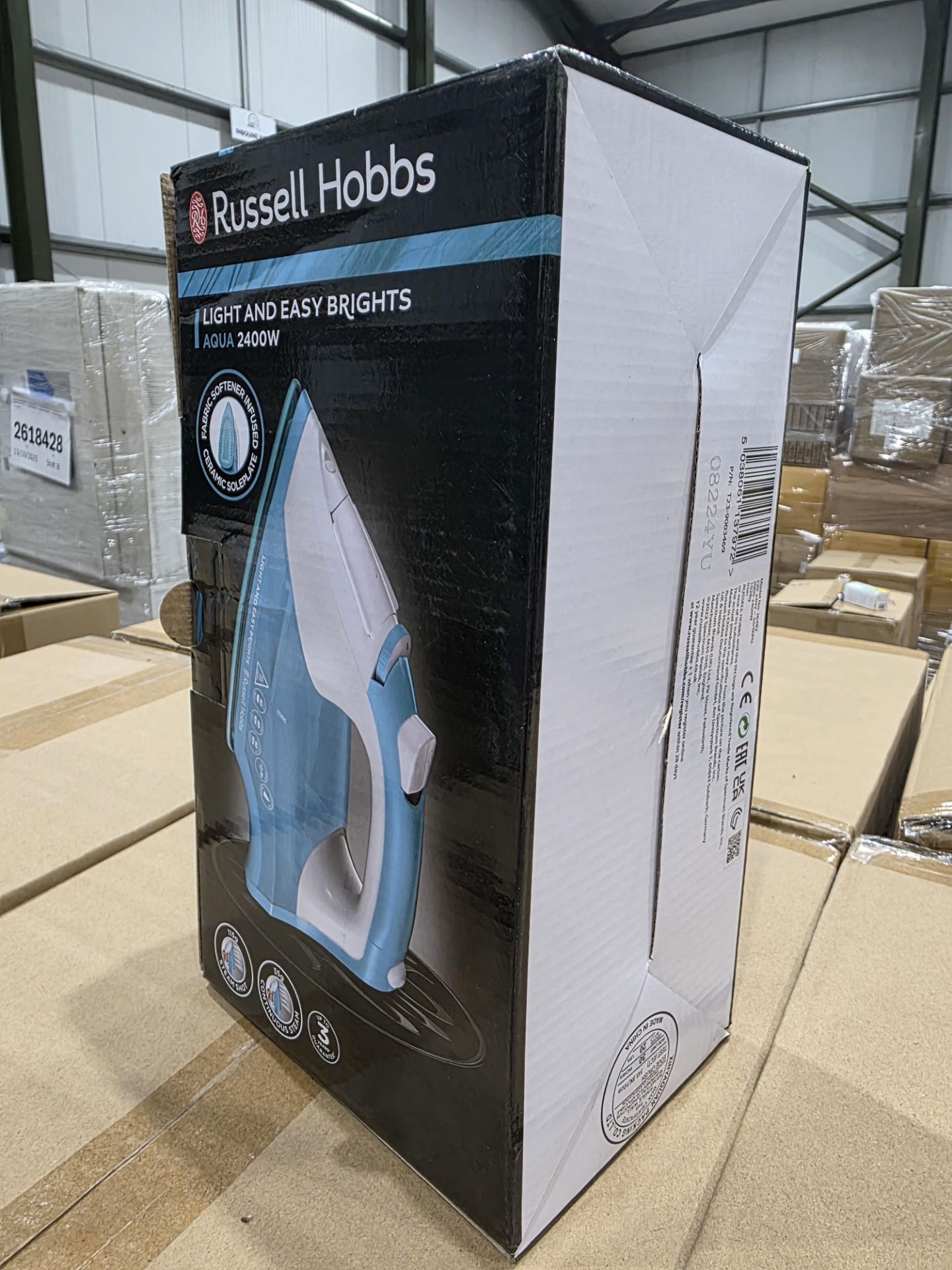 8 x NEW & BOXED RUSSELL HOBBS LIGHT & EASY BRIGHTS 2400W IRON