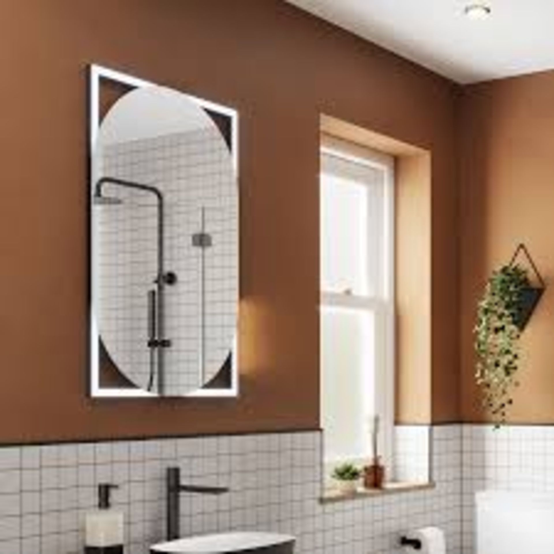Brand New Rubin LED Mirror - Black. H80xW50cm RRP £475.(79810000 ...