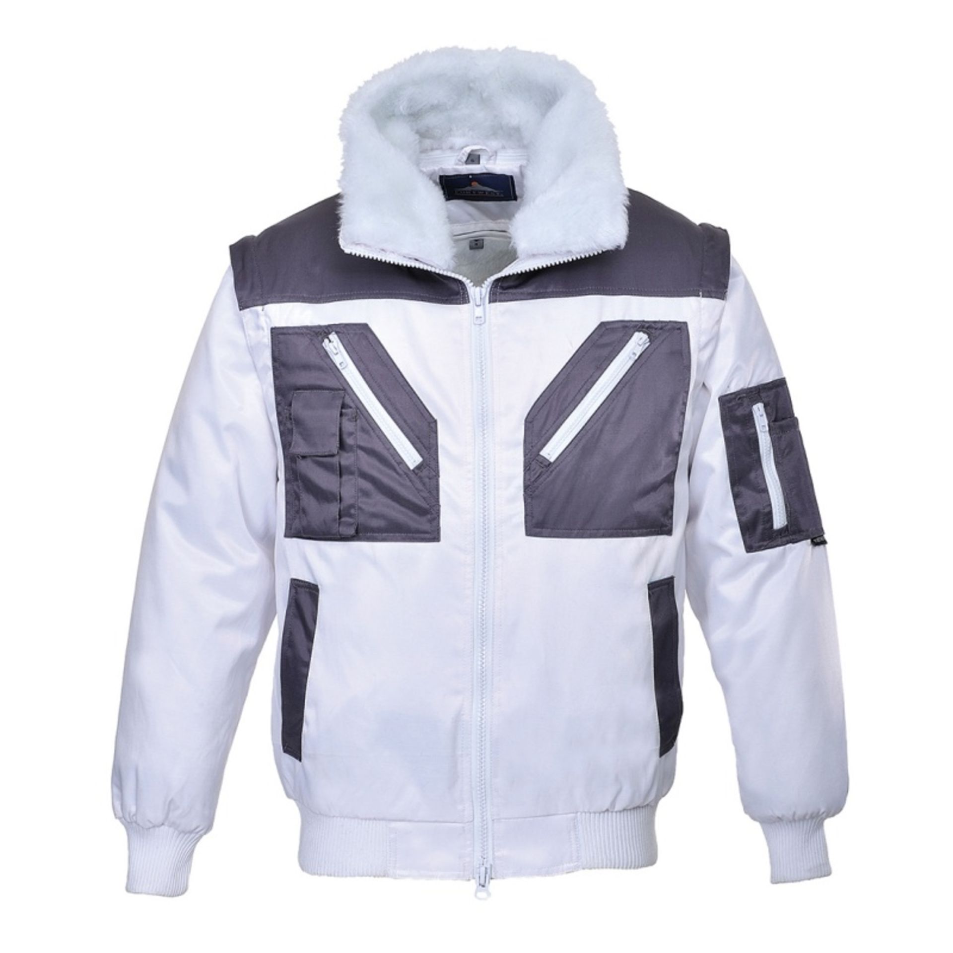 12x BRAND NEW & PACKAGED PORTWEST PJ20 PILOT JACKET 2-TONE - WHITE ...