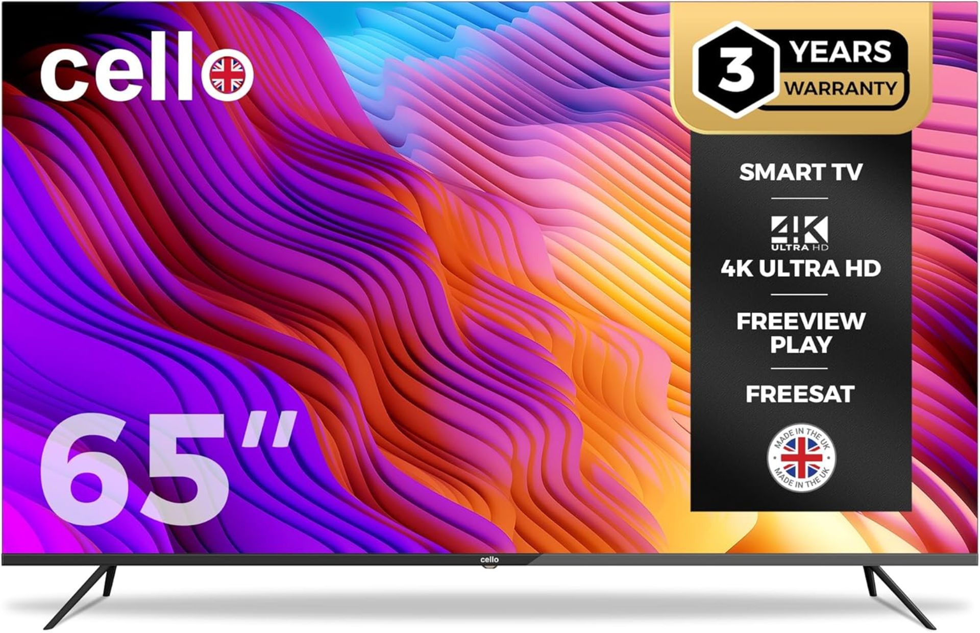 CELLO C6523RTS4K 56 INCH 4K SMART TV. (PW)