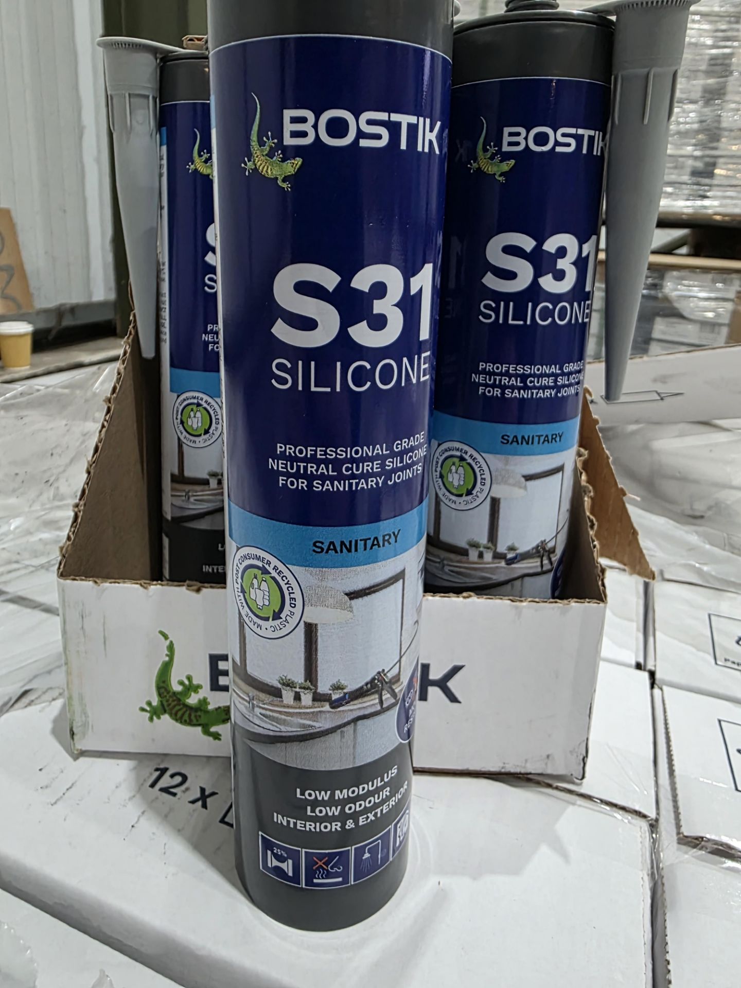 60 x Bostik Pro S31 Sanitary Silicone 310ml Grey. RRP £12.49 per tube ...