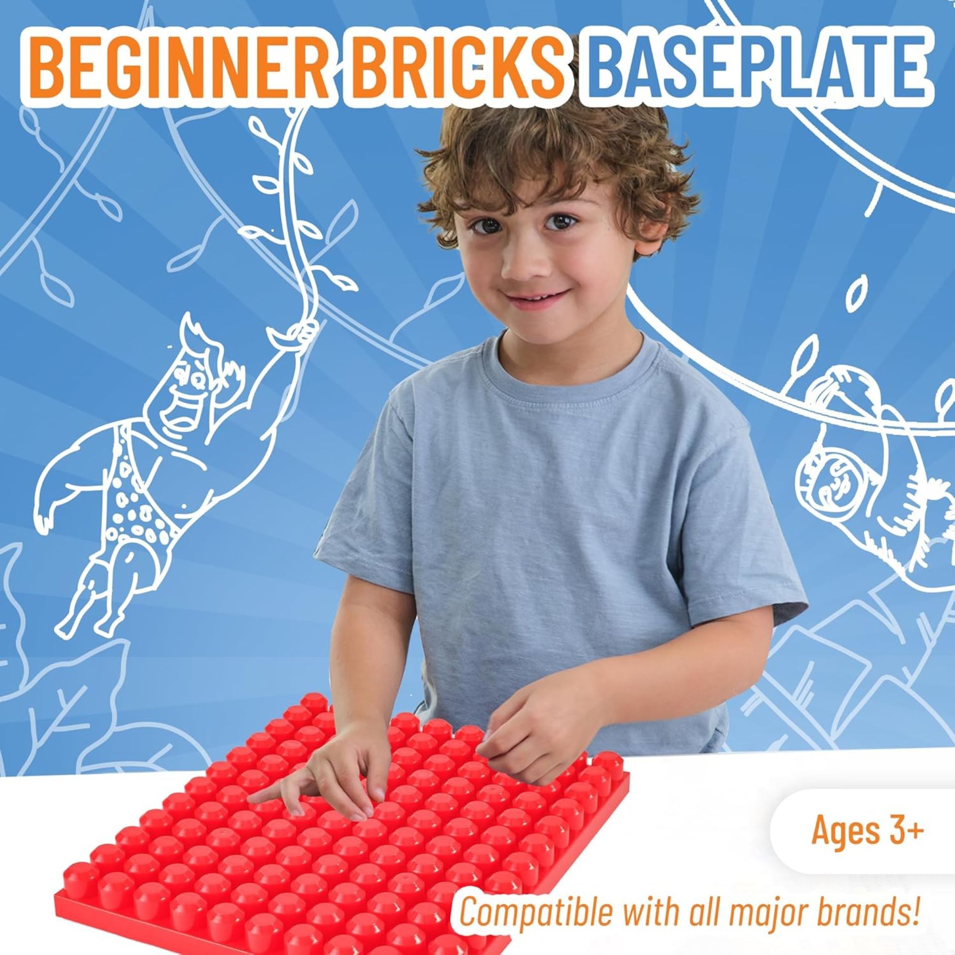 42 X BRAND NEW STRICTLY BRIKS BEGINNER BRICKS BASEPLATES RED 6 X 6 R4.7