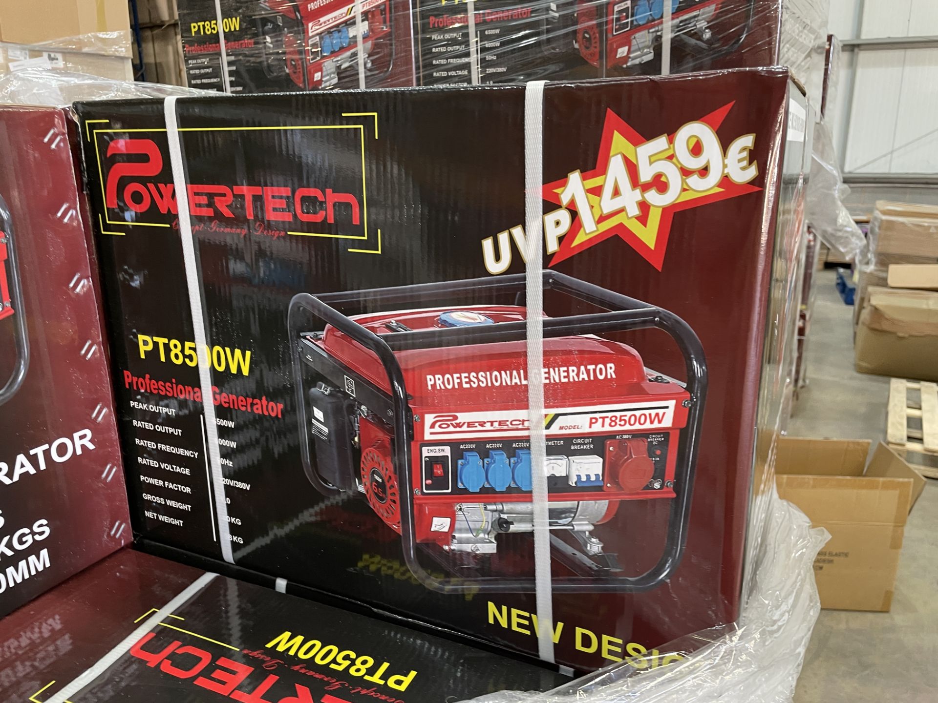 BRAND NEW PT8500W POWERTECH GASOLINE GENERATOR 605 X 430 X 440MM RRP £ ...