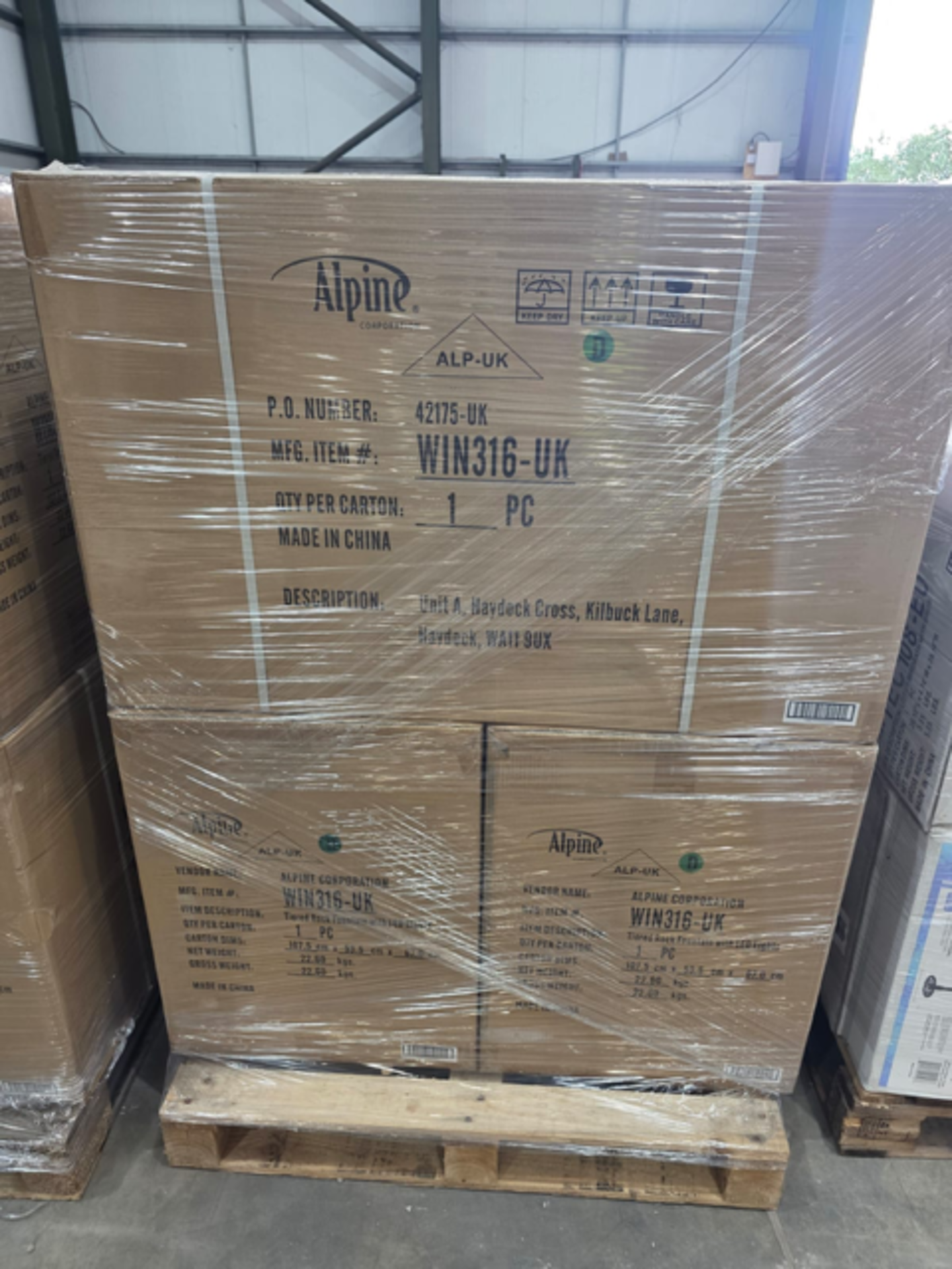 Pallet to Contain 4 x New & Boxed Alpine Corporation 102 cm Tall ...