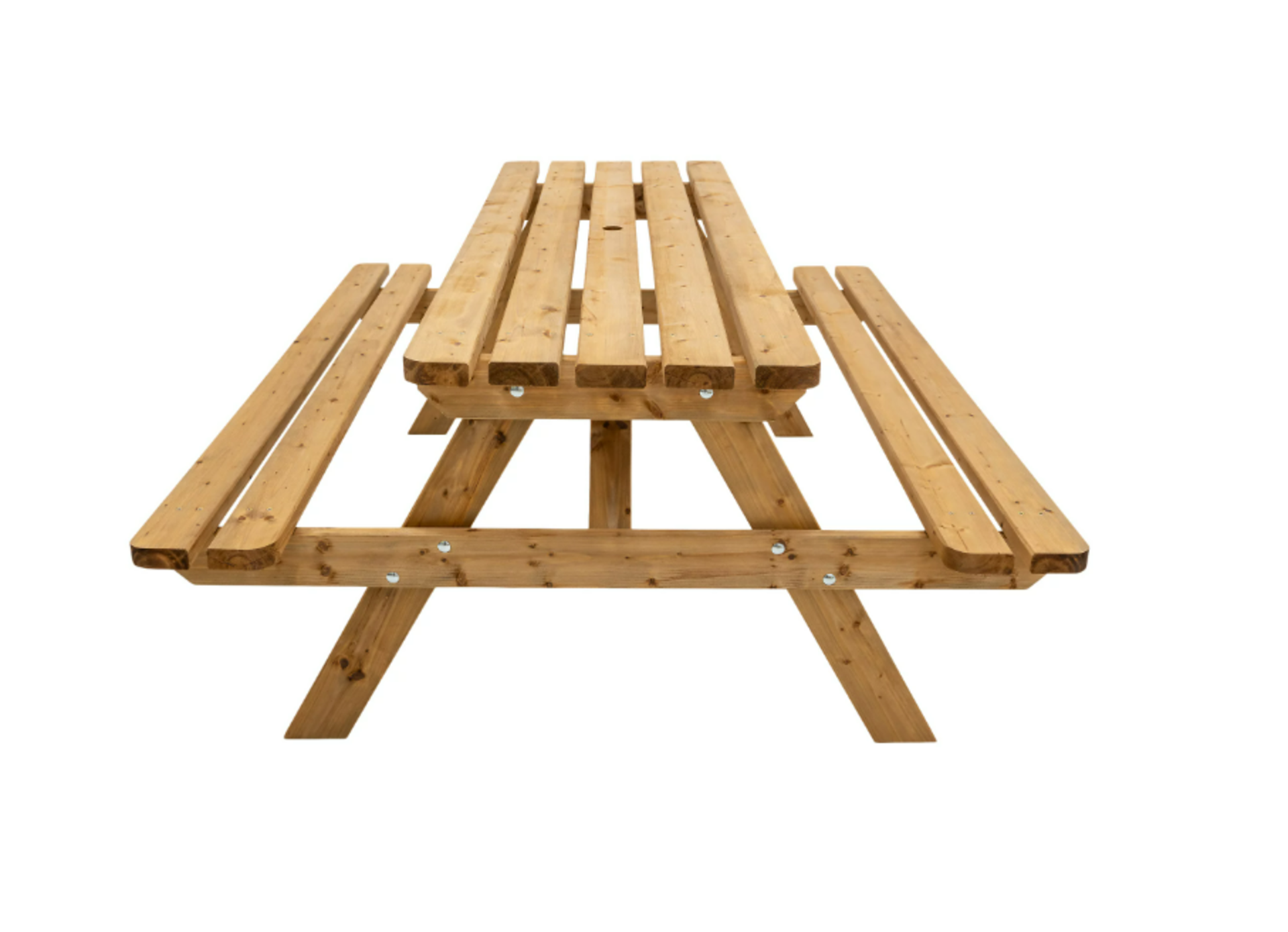 2 x New Cabbio Wooden 6 seater Rectangular Picnic table. RRP £299 (LOC ...