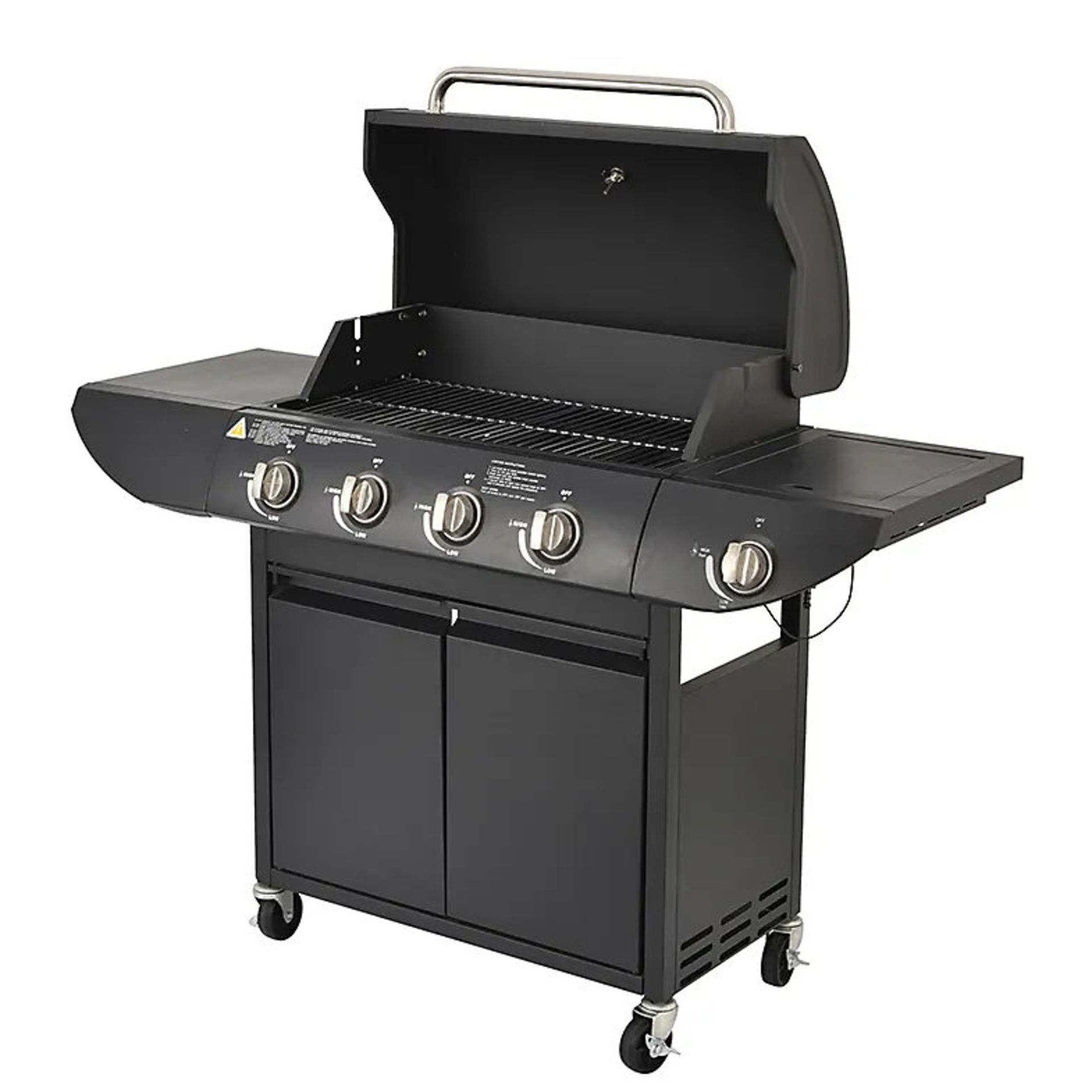 Campfire 4+1 Original Series Black Gas Barbecue with Weatherproof Cover ...