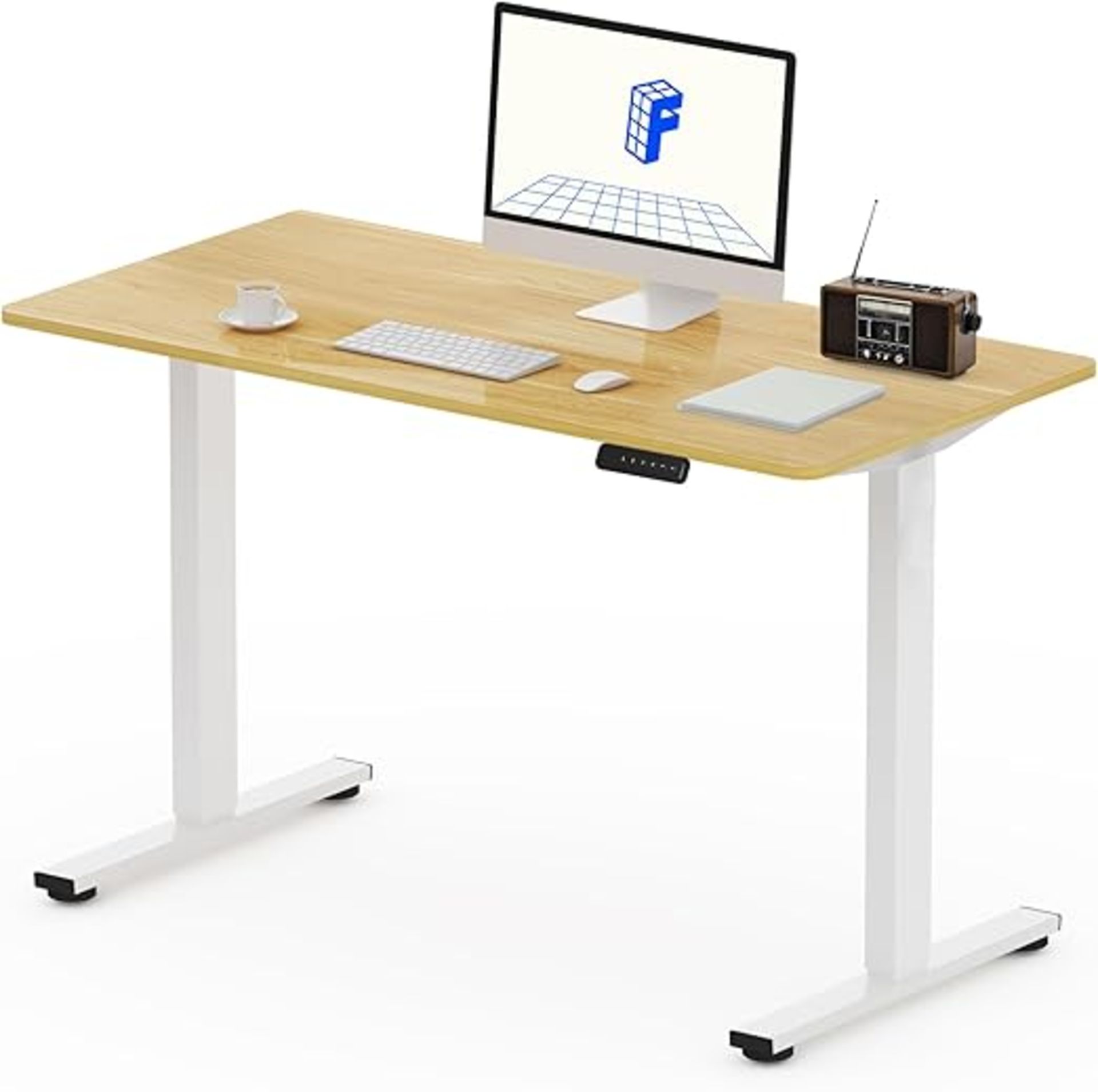 Boxed FLEXISPOT ONE PIECE Electric Standing Desk Height Adjustable Sit ...
