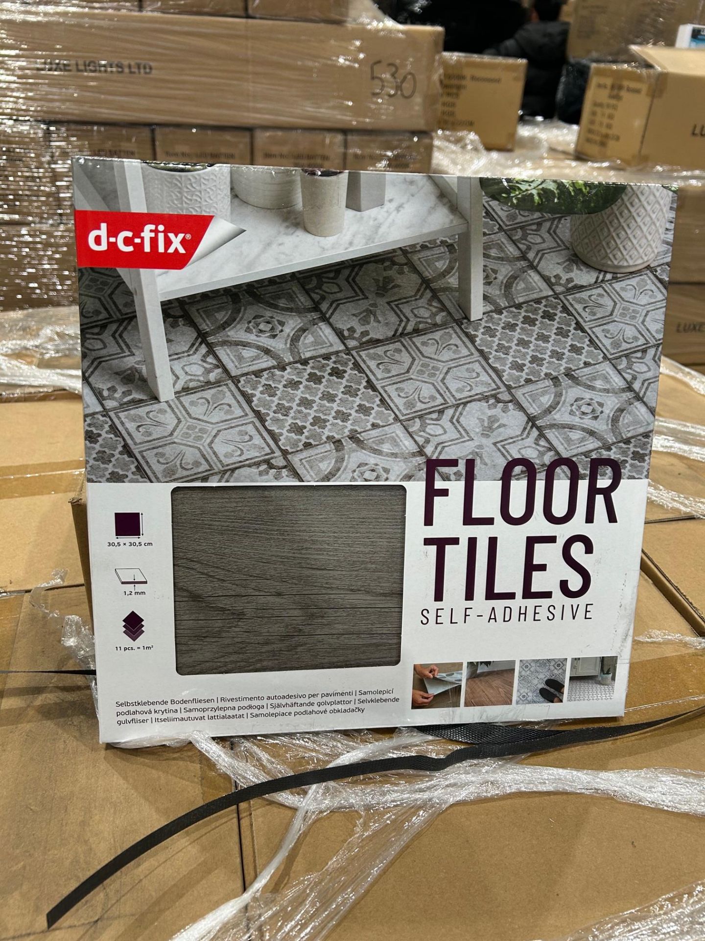 23 X Brand New Packs of D-C-Fix Floor Tiles. Self Adhesive. Grey Oak ...