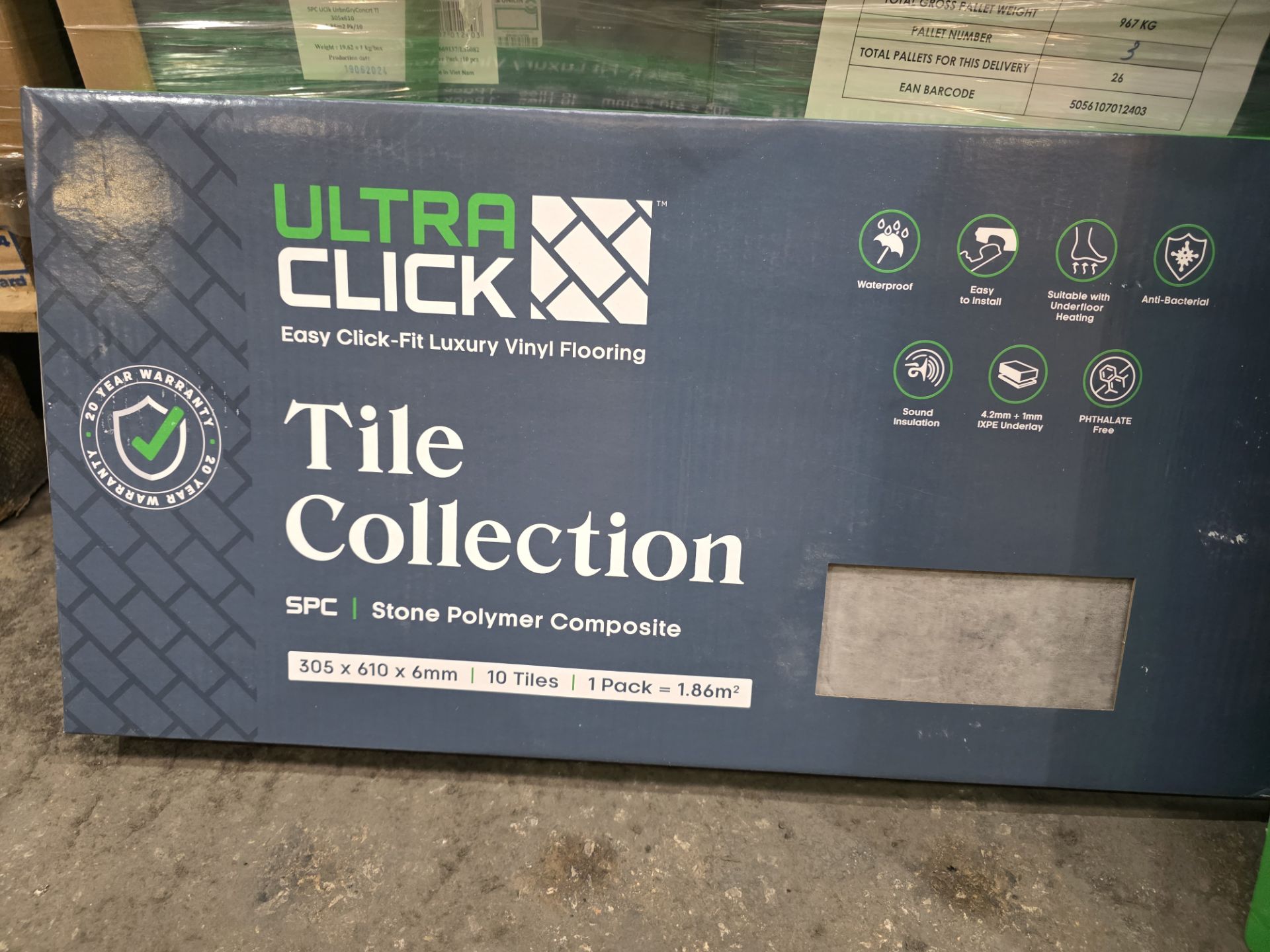 10 x New & Boxed Packs of Ultra Click SPC Luxury Vinyl Click Flooring ...