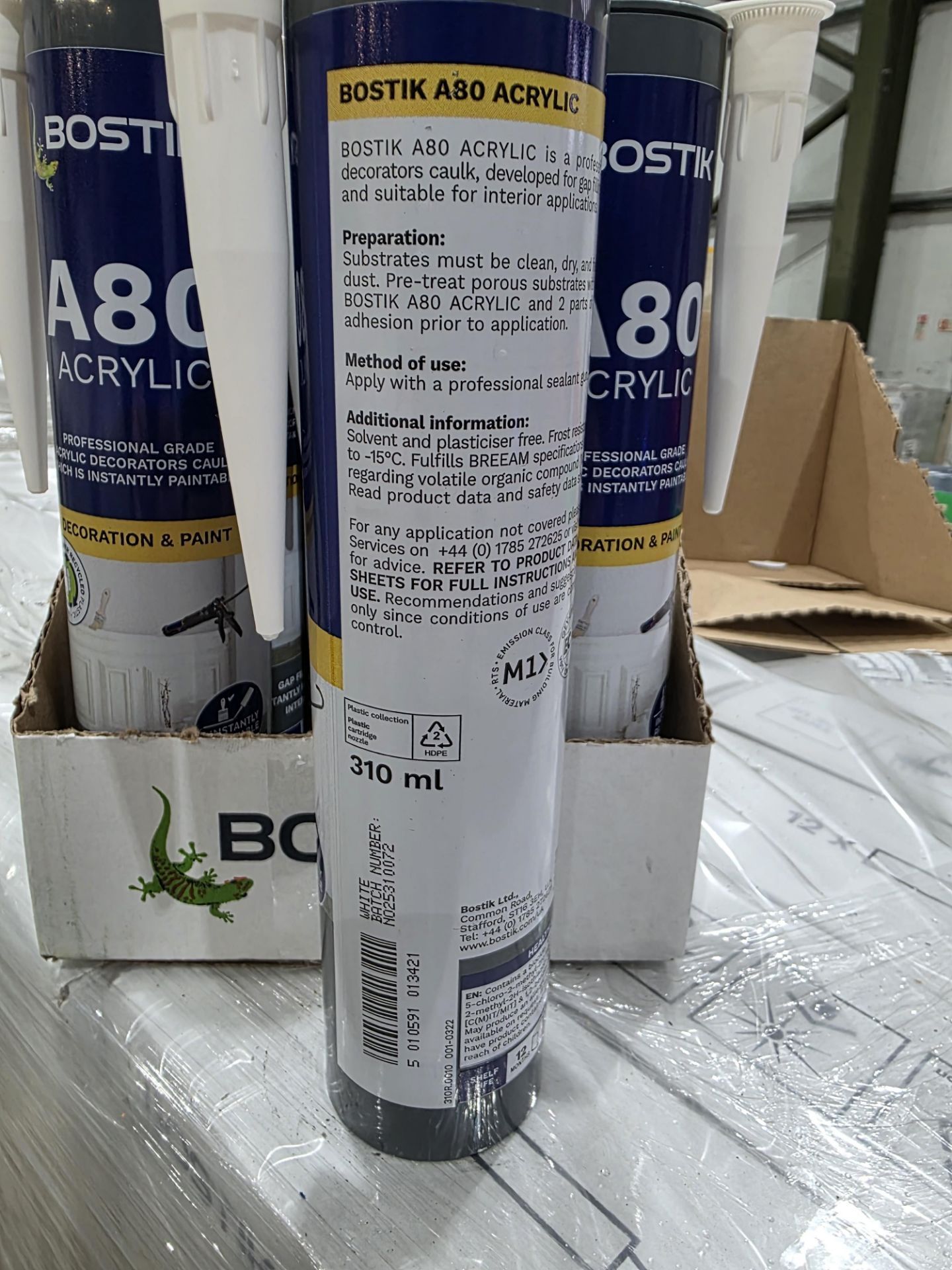 37 x Bostik Pro A80 Acrylic Decorators Caulk 310ml White. RRP £6.48 per ...