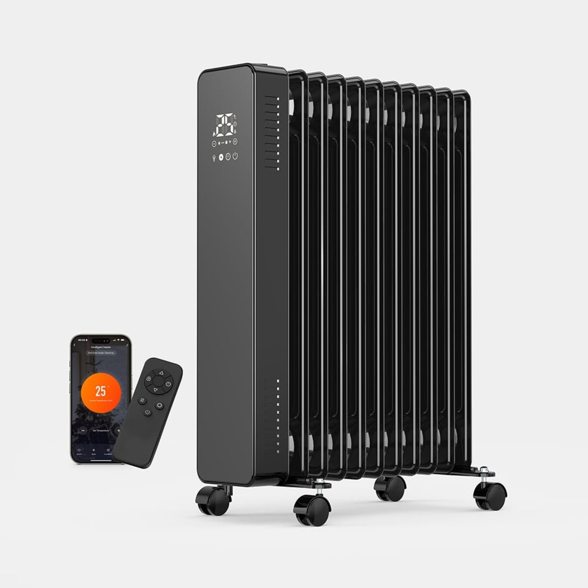 Boxed 11 Fin Smart Oil Filled Radiator - Black-SR3(4.7)