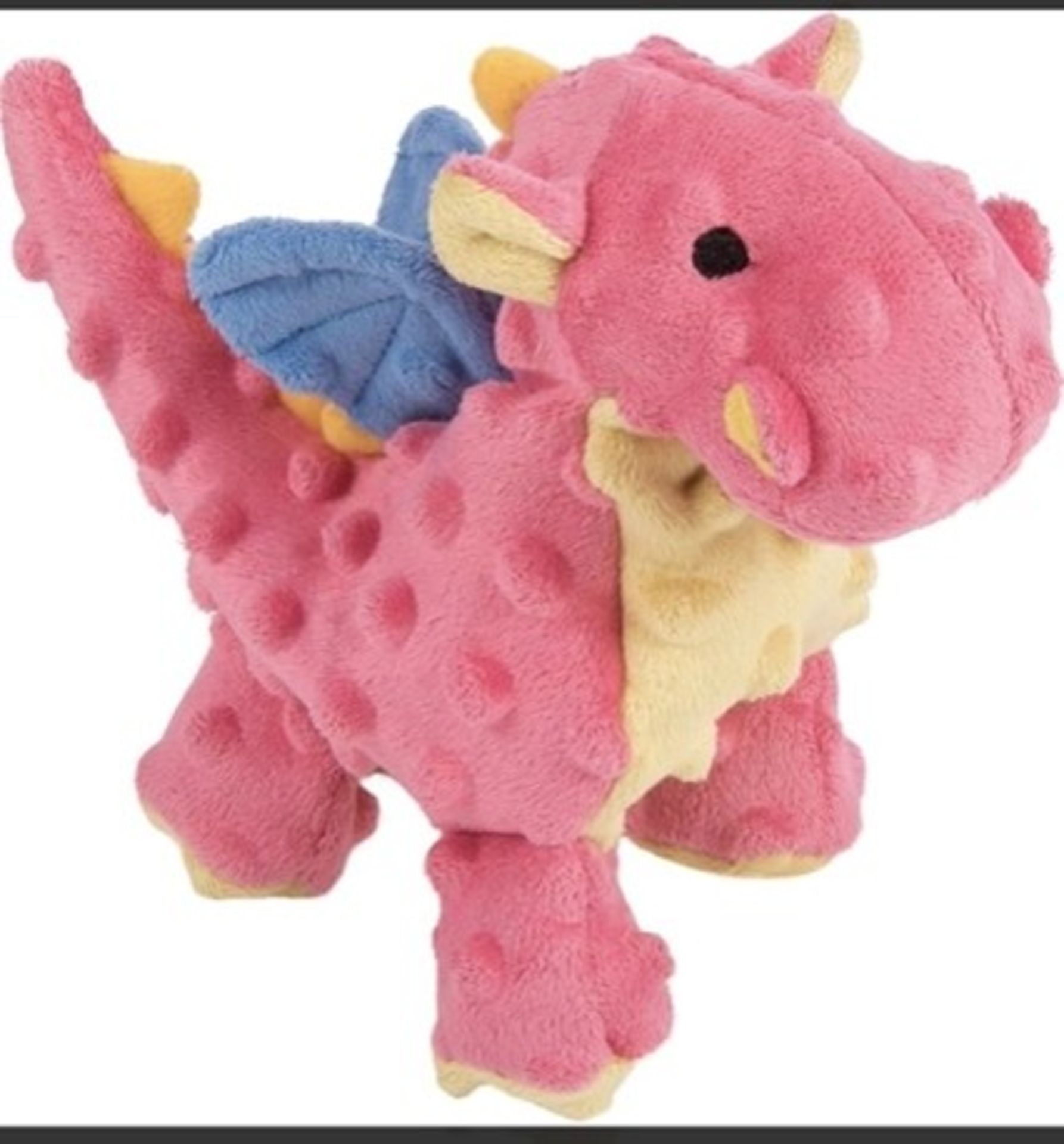 X10 BRAND NEW GODOG DRAGON CHEW GUARD PLUSH SQUEEKY DOG TOY CORAL LARGE ...